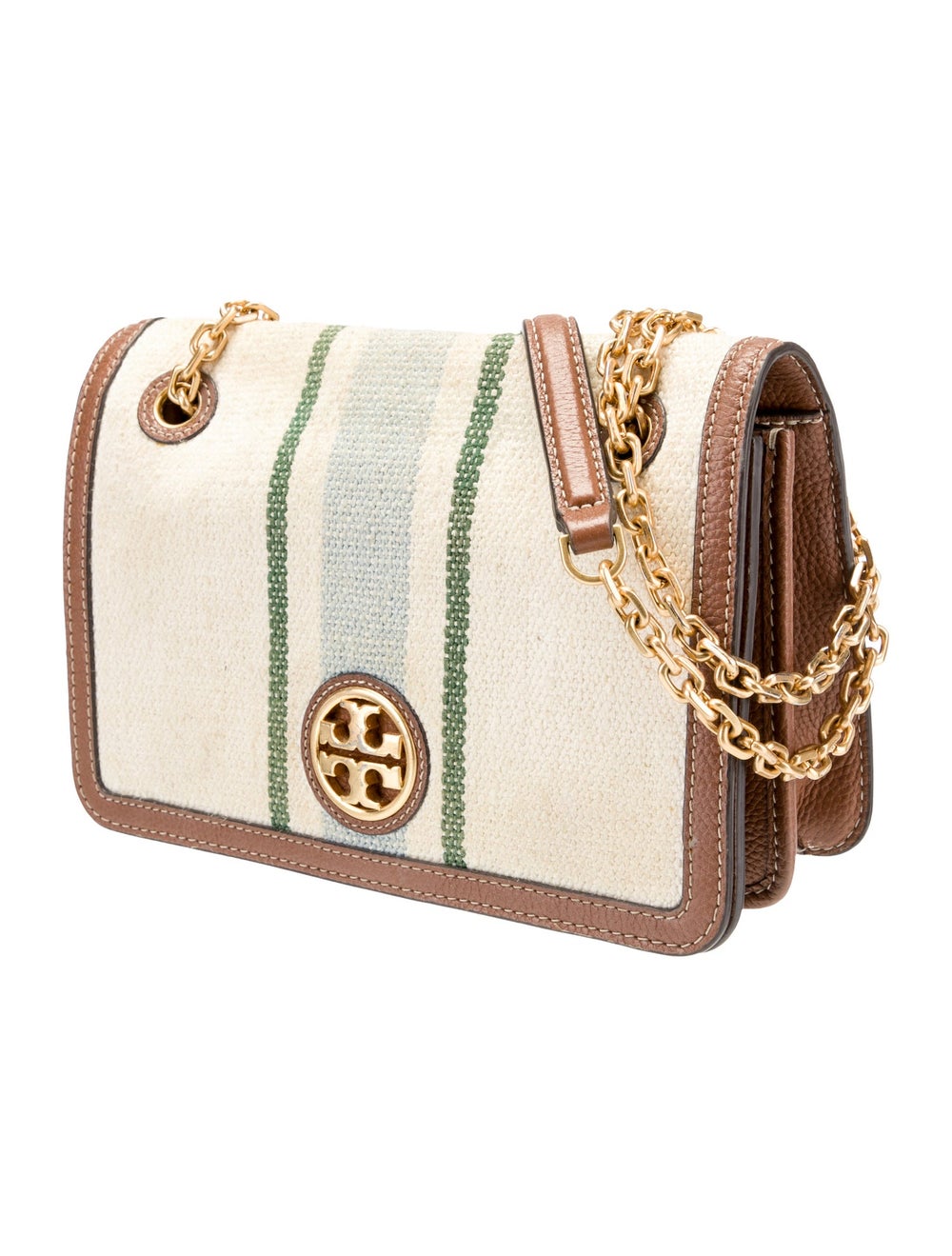 Tory Burch Leather Trim Tweed Shoulder Bag - Neutrals Shoulder Bags ...