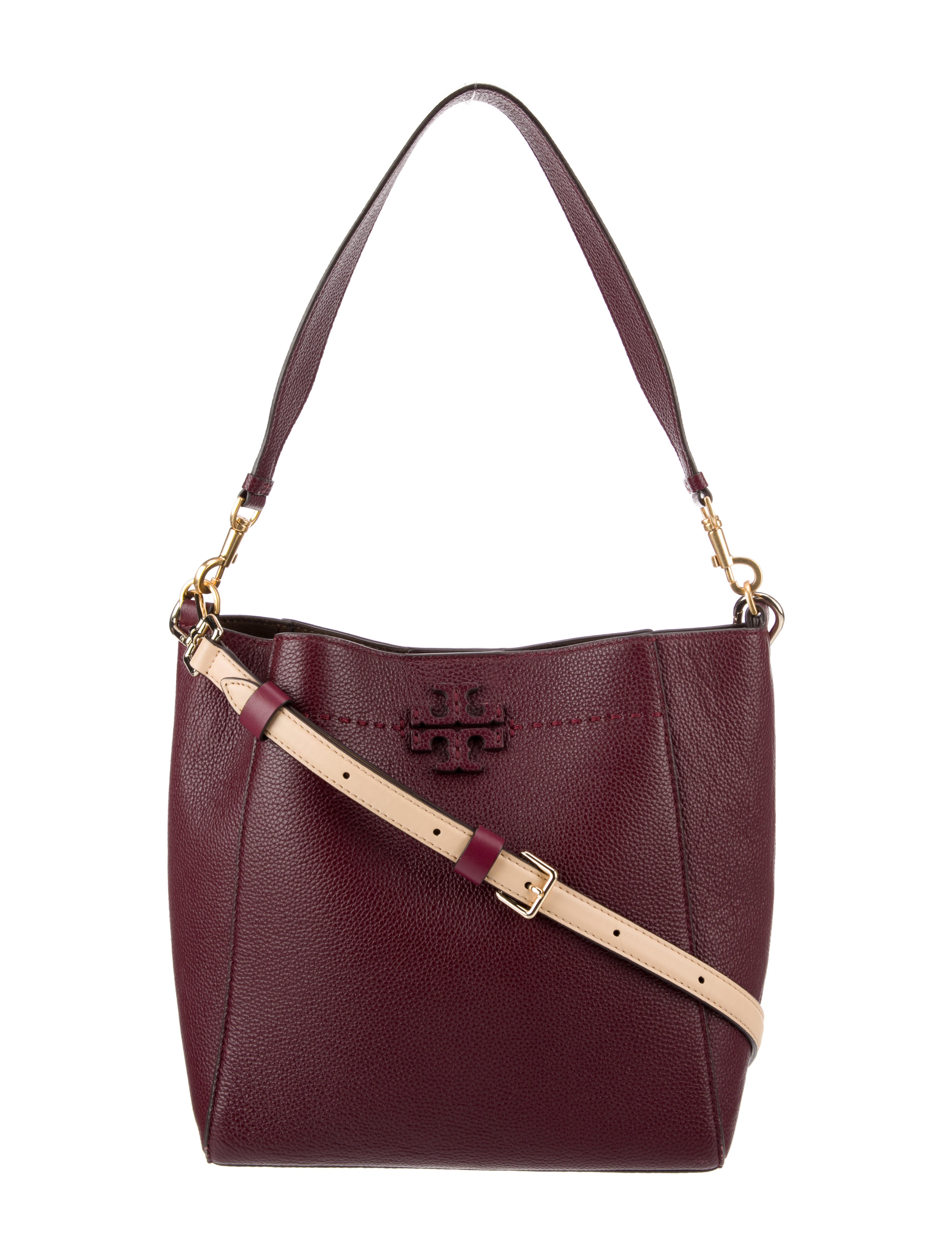 Tory Burch Leather Crossbody Bag - Burgundy Crossbody Bags, Handbags ...