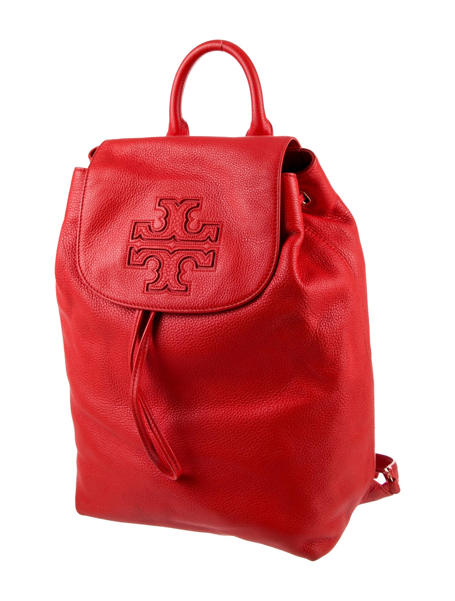 Tory Burch Small Leather Backpack - Burgundy Backpacks, Handbags ...