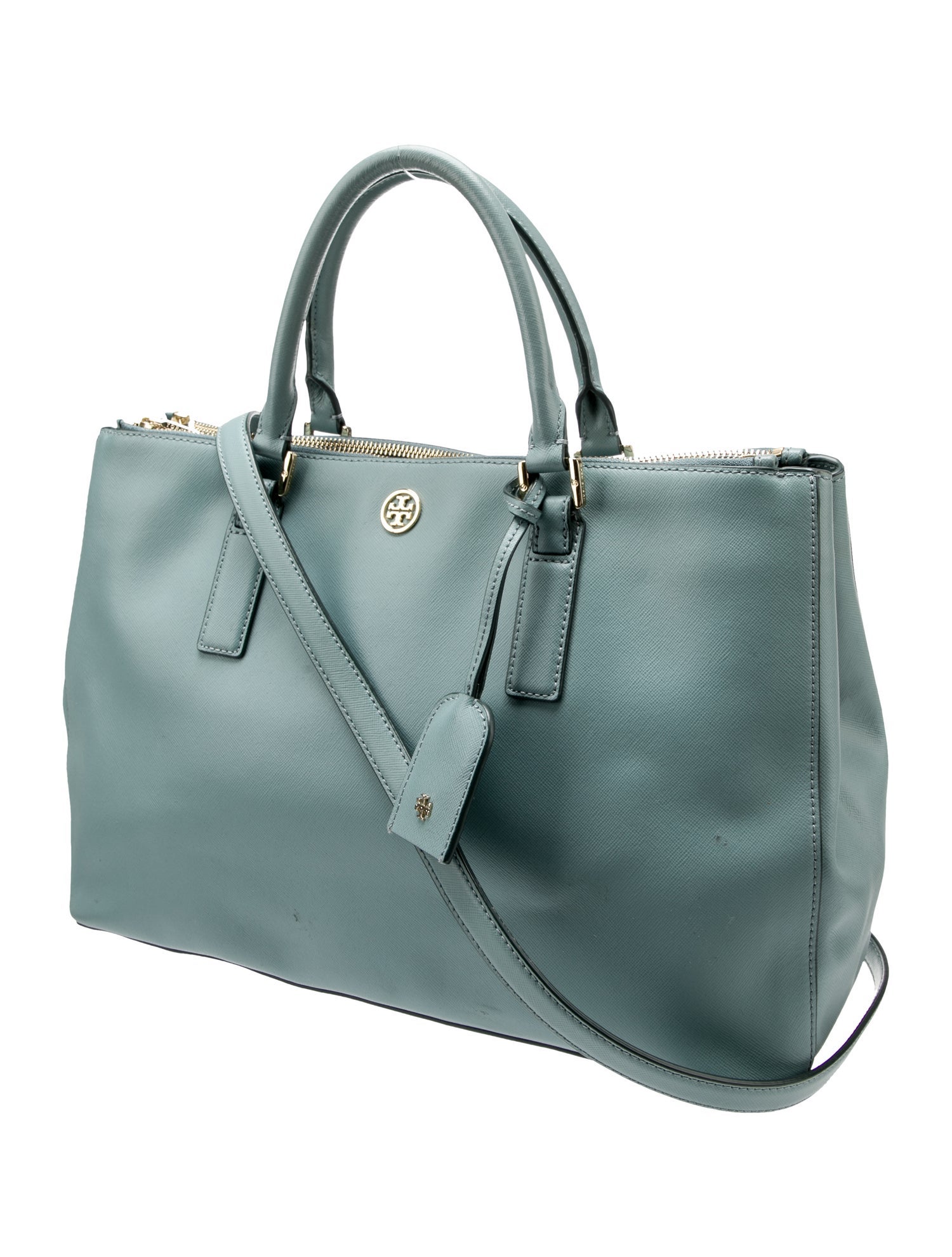 Tory Burch Saffiano Leather Tote - Blue Totes, Handbags - WTO656295 ...