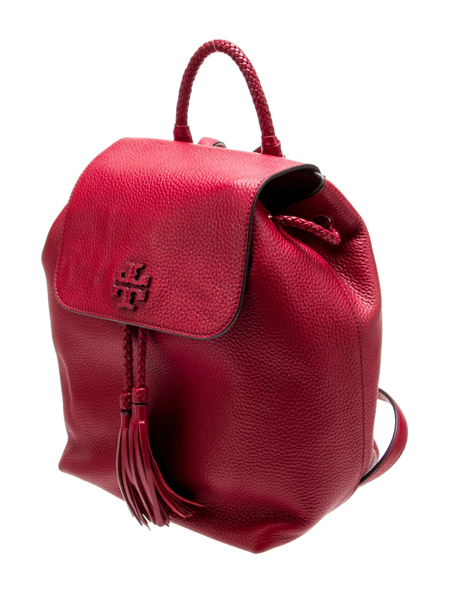 Tory Burch Small Leather Backpack - Burgundy Backpacks, Handbags ...