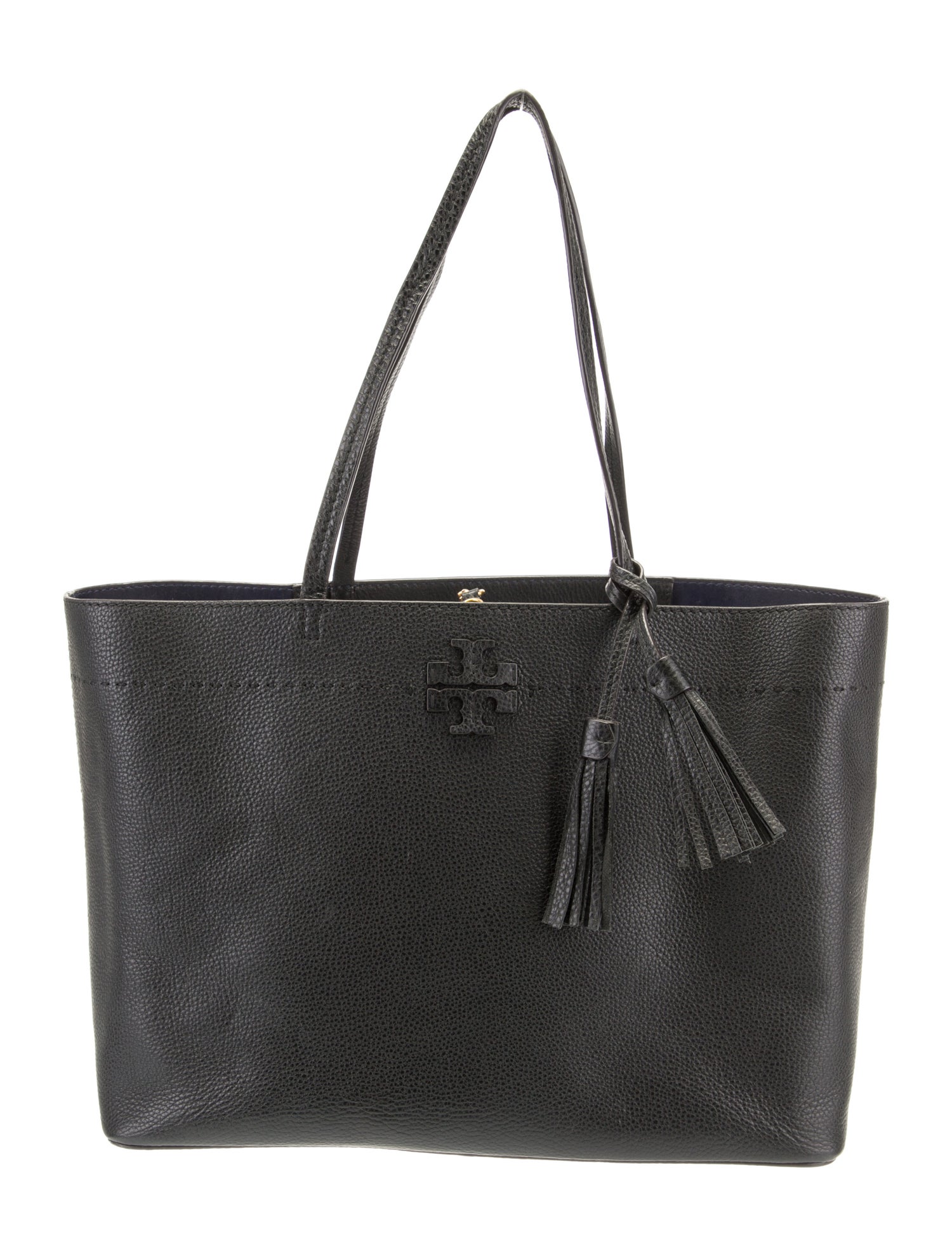 Tory Burch Leather Tote Bag - Black Totes, Handbags - WTO659903 | The ...