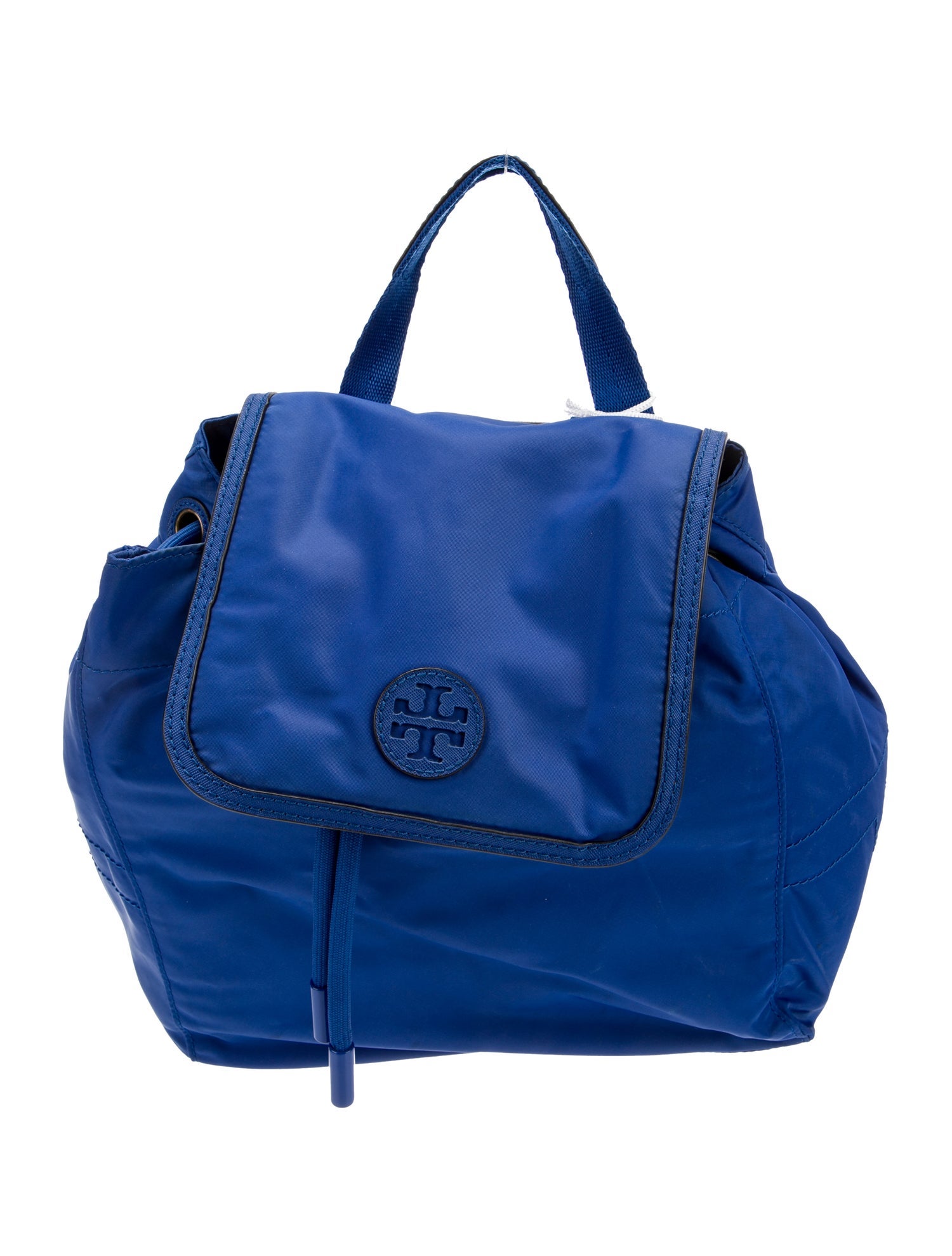 Tory Burch Saffiano-Trimmed Nylon Backpack - Blue Backpacks, Handbags ...
