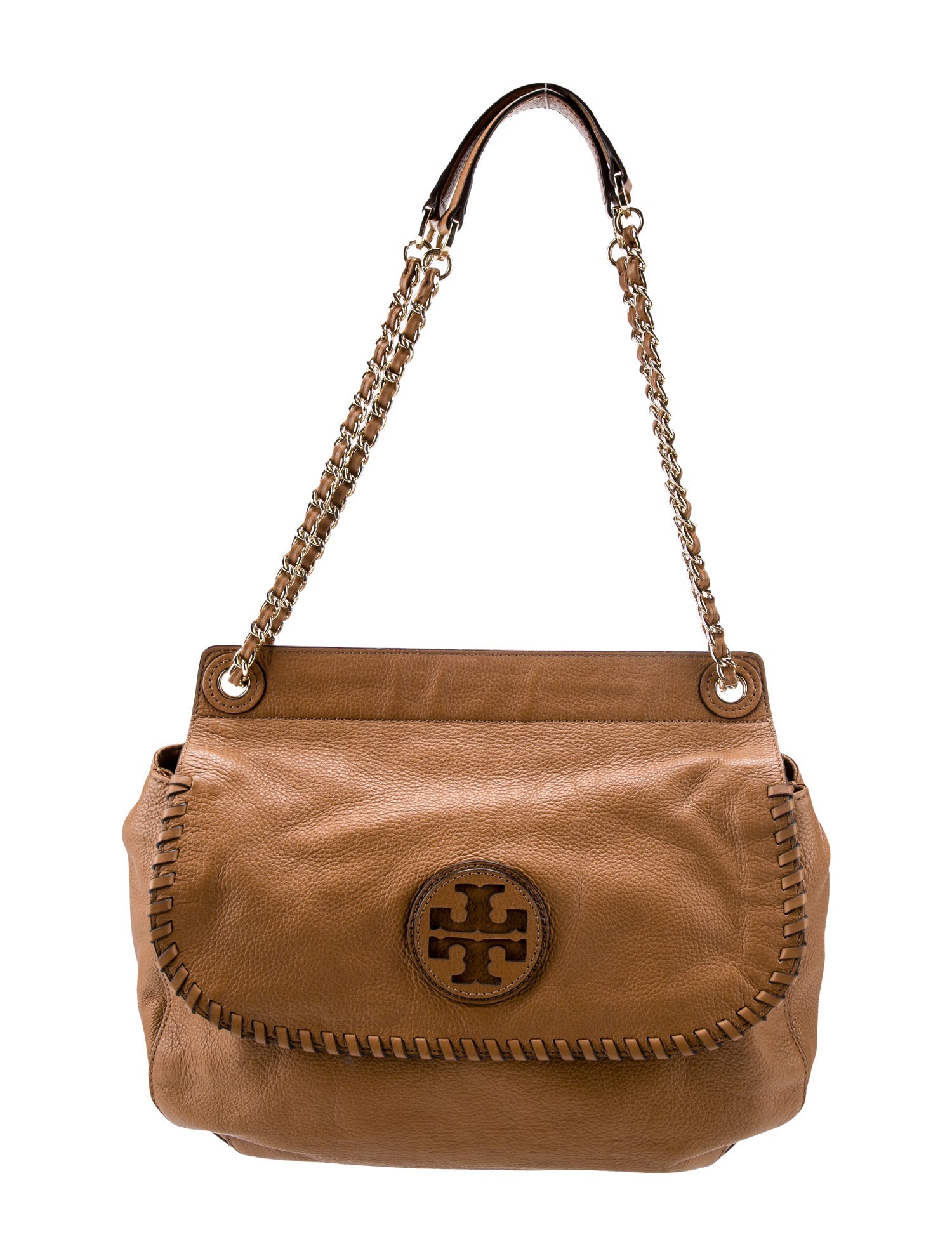Tory Burch Leather Shoulder Bag - Brown Shoulder Bags, Handbags ...