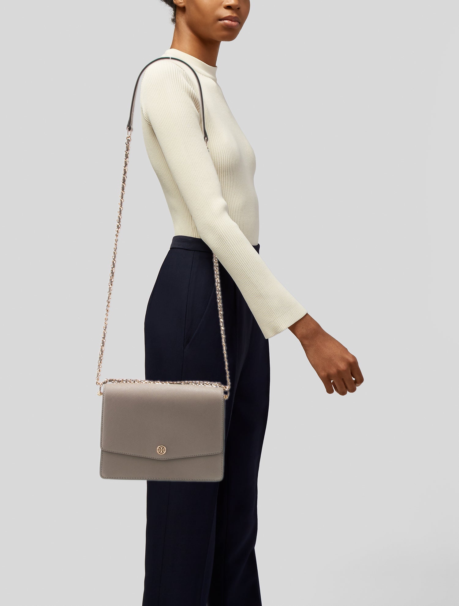 Valentino Chain Linked Studded Leather Crossbody Bag - Blue Crossbody ...