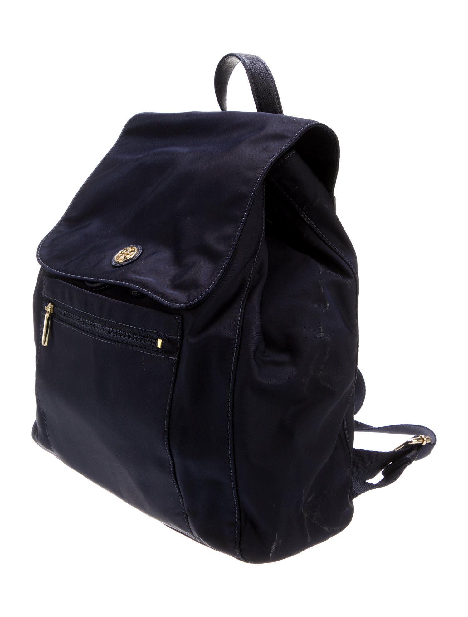 Tory Burch Nylon Leather Trim Backpack - Black Backpacks, Handbags ...