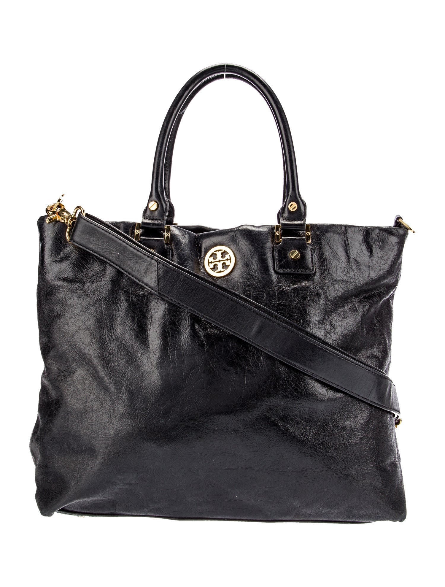 Tory Burch Leather Tote - Black Totes, Handbags - WTO678012 | The RealReal