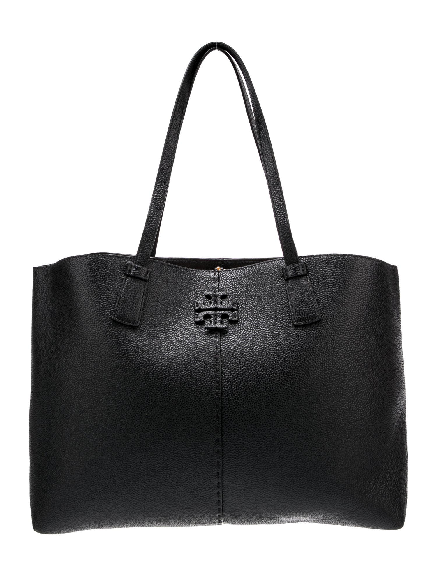 Tod's Leather Tote Bag - Black Totes, Handbags - TOD152616 | The RealReal