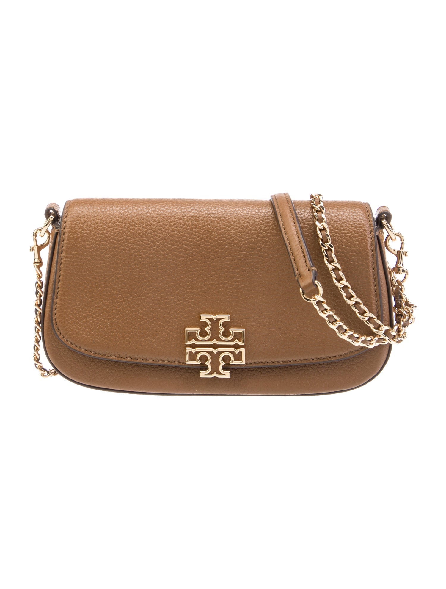 Tory Burch Chain Linked Leather Crossbody Bag - Brown Crossbody Bags ...