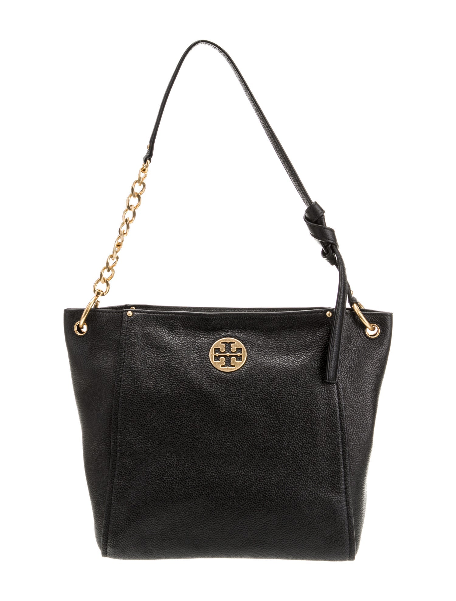Tory Burch Leather Shoulder Bag - Black Shoulder Bags, Handbags ...