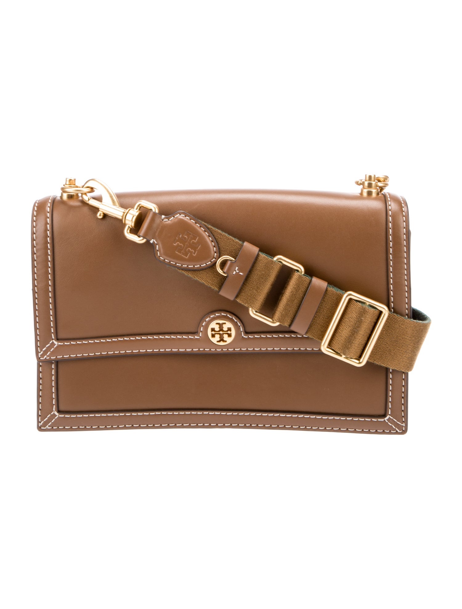 Tory Burch Leather Shoulder Bag - Brown Shoulder Bags, Handbags ...