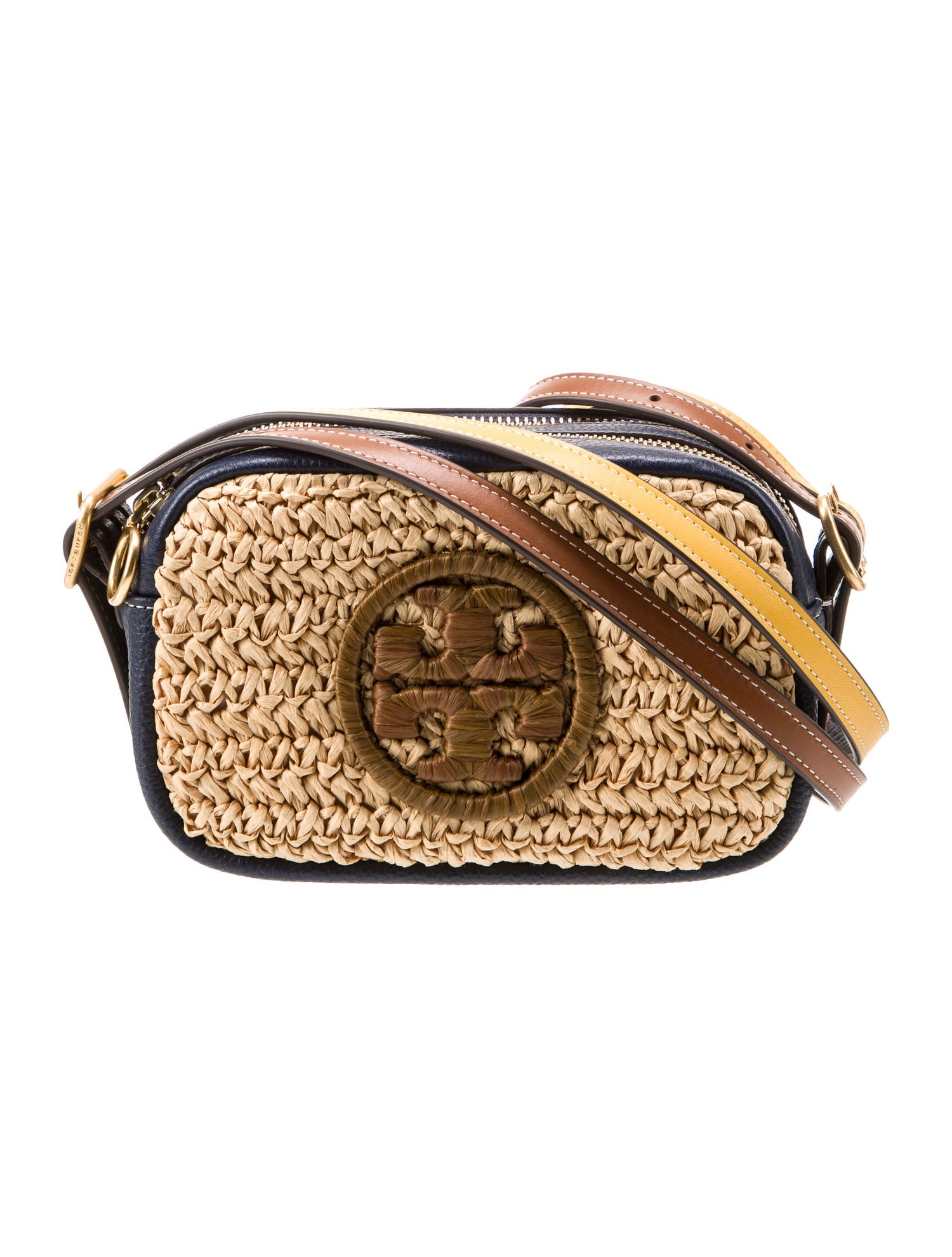 Tory Burch Raffia Crossbody Bag - Blue Crossbody Bags, Handbags ...