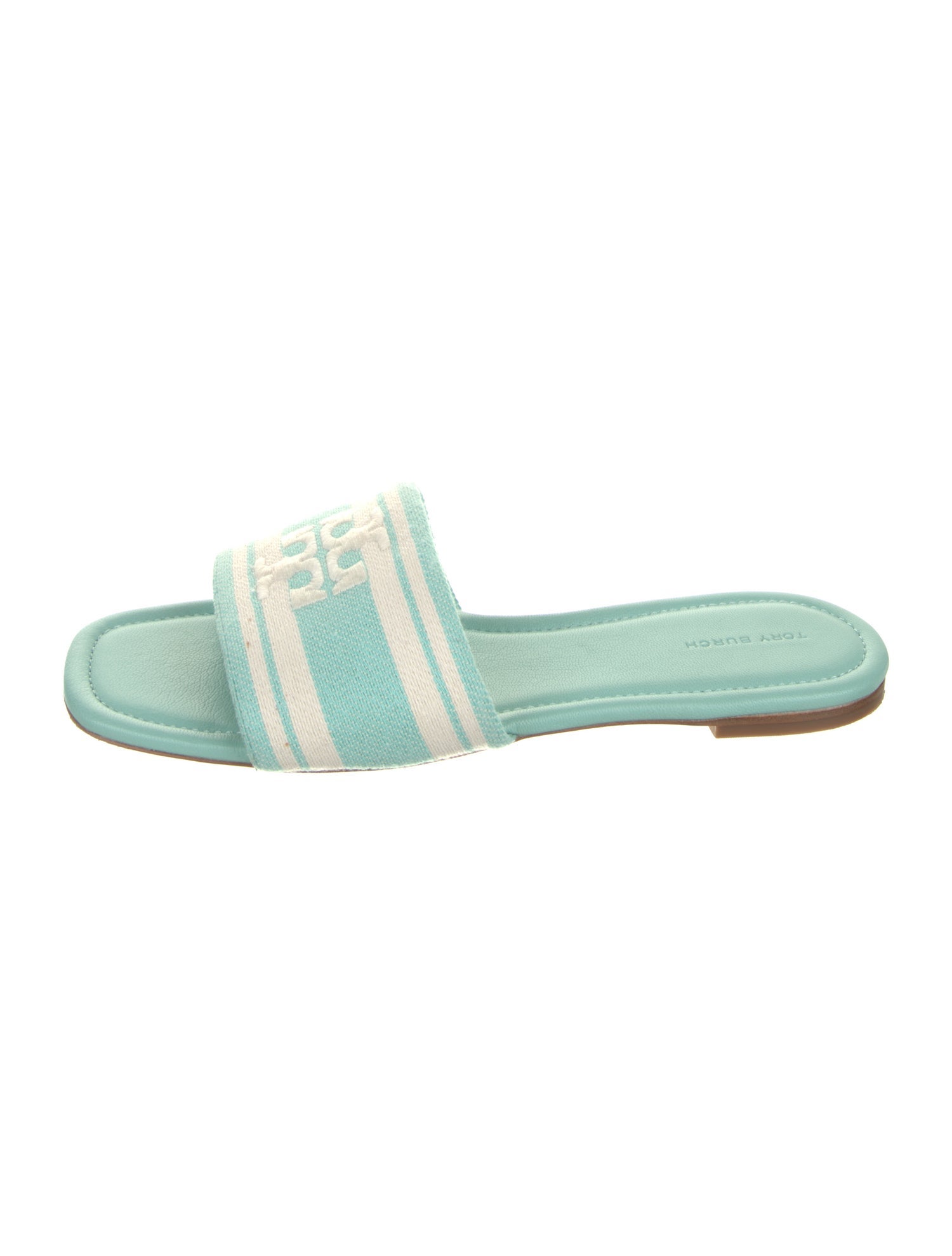 Tory Burch Colorblock Pattern Slides - Blue Sandals, Shoes - WTO692645 ...