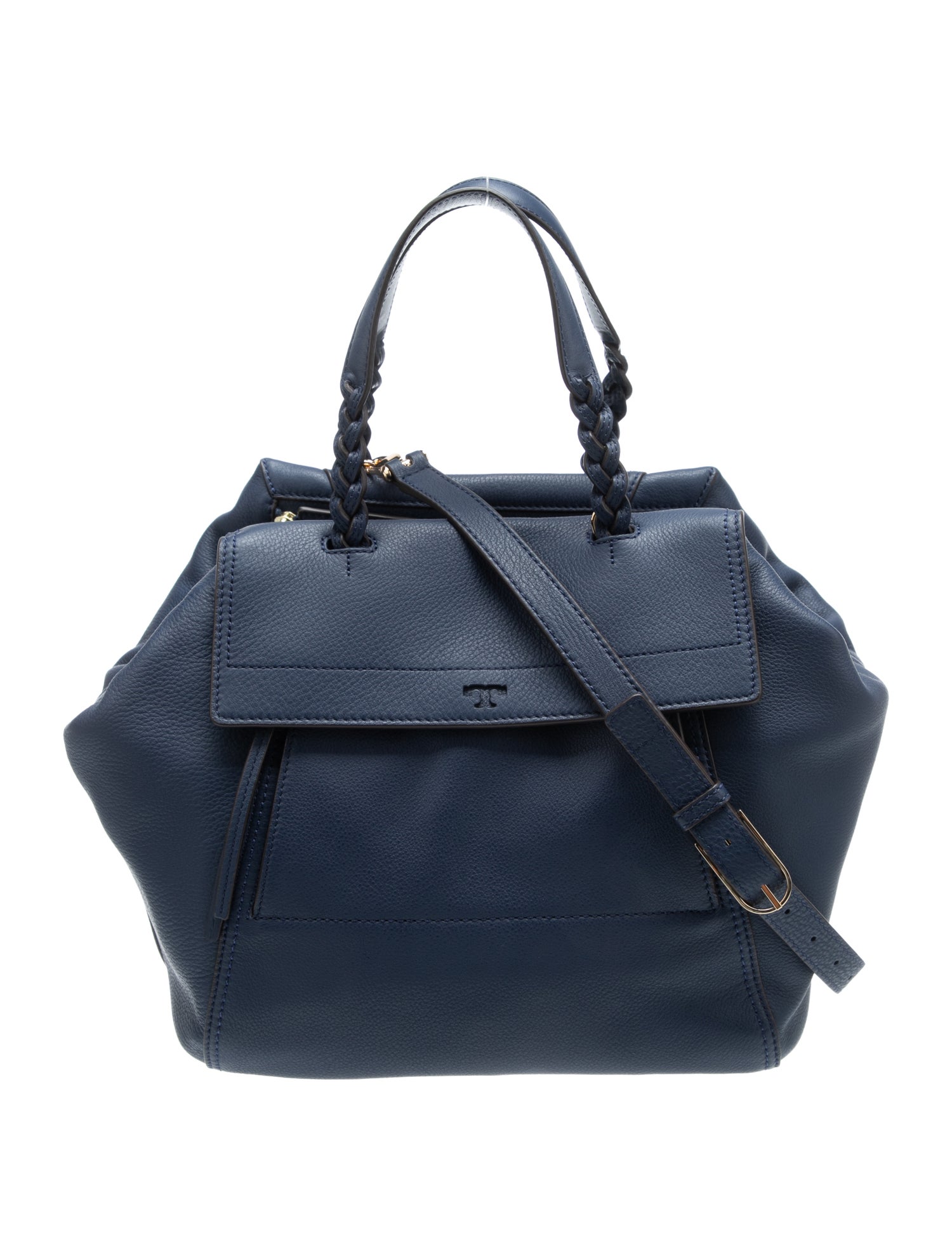 Tory Burch Leather Top Handle Bag - Blue Backpacks, Handbags ...