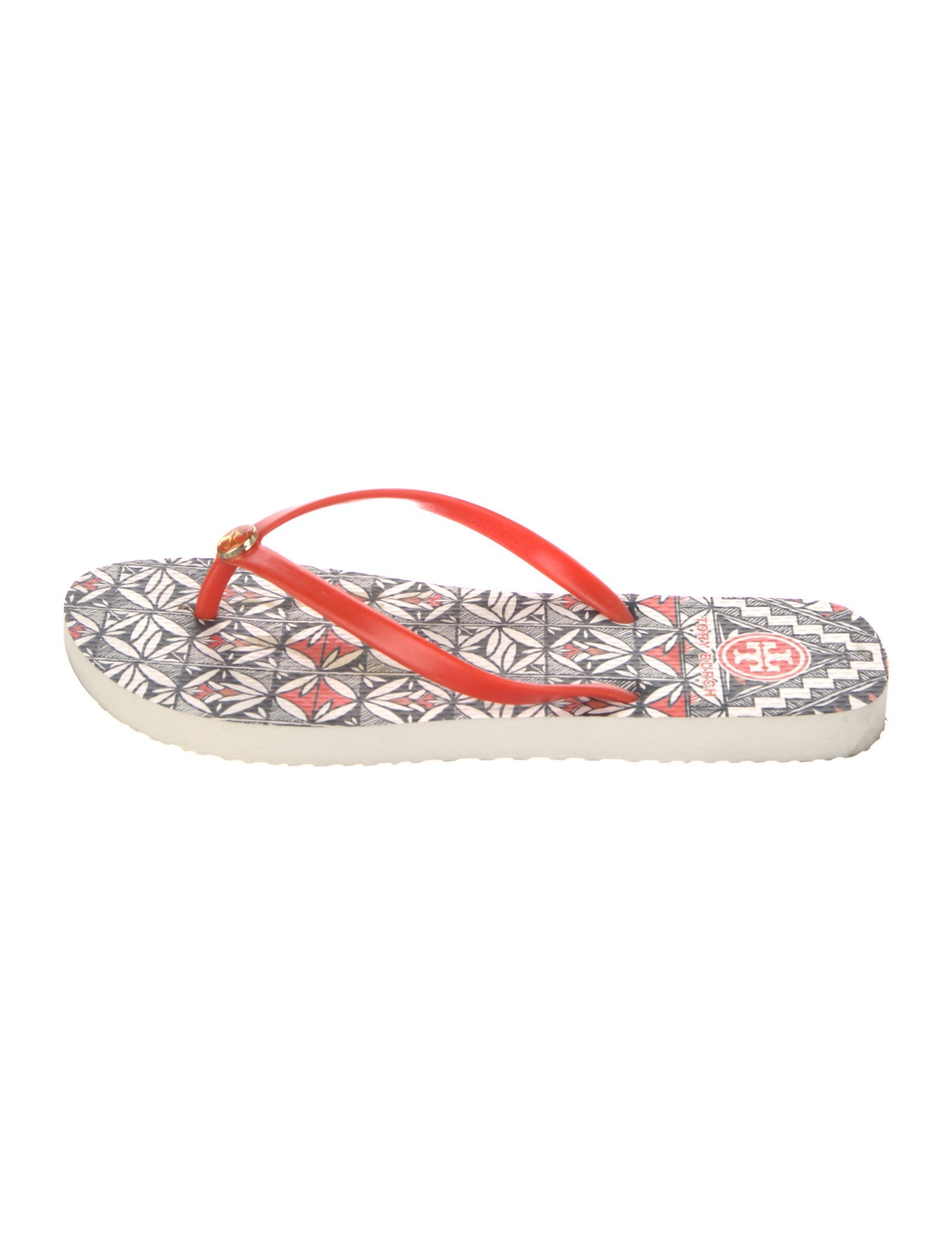 Tory Burch PVC Printed Flip Flops - Black Sandals, Shoes - WTO700051 ...