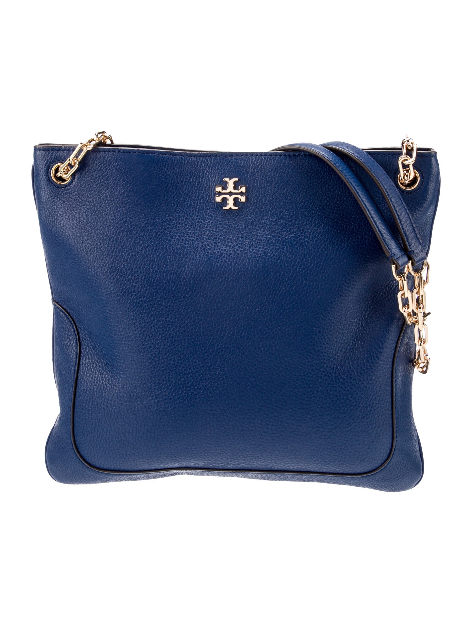 Tory Burch Leather Shoulder Bag - Blue Shoulder Bags, Handbags ...