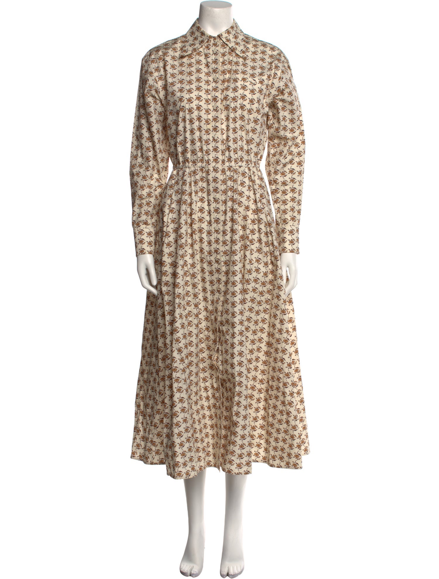Tory Burch Floral Print Long Dress - Neutrals Dresses, Clothing ...