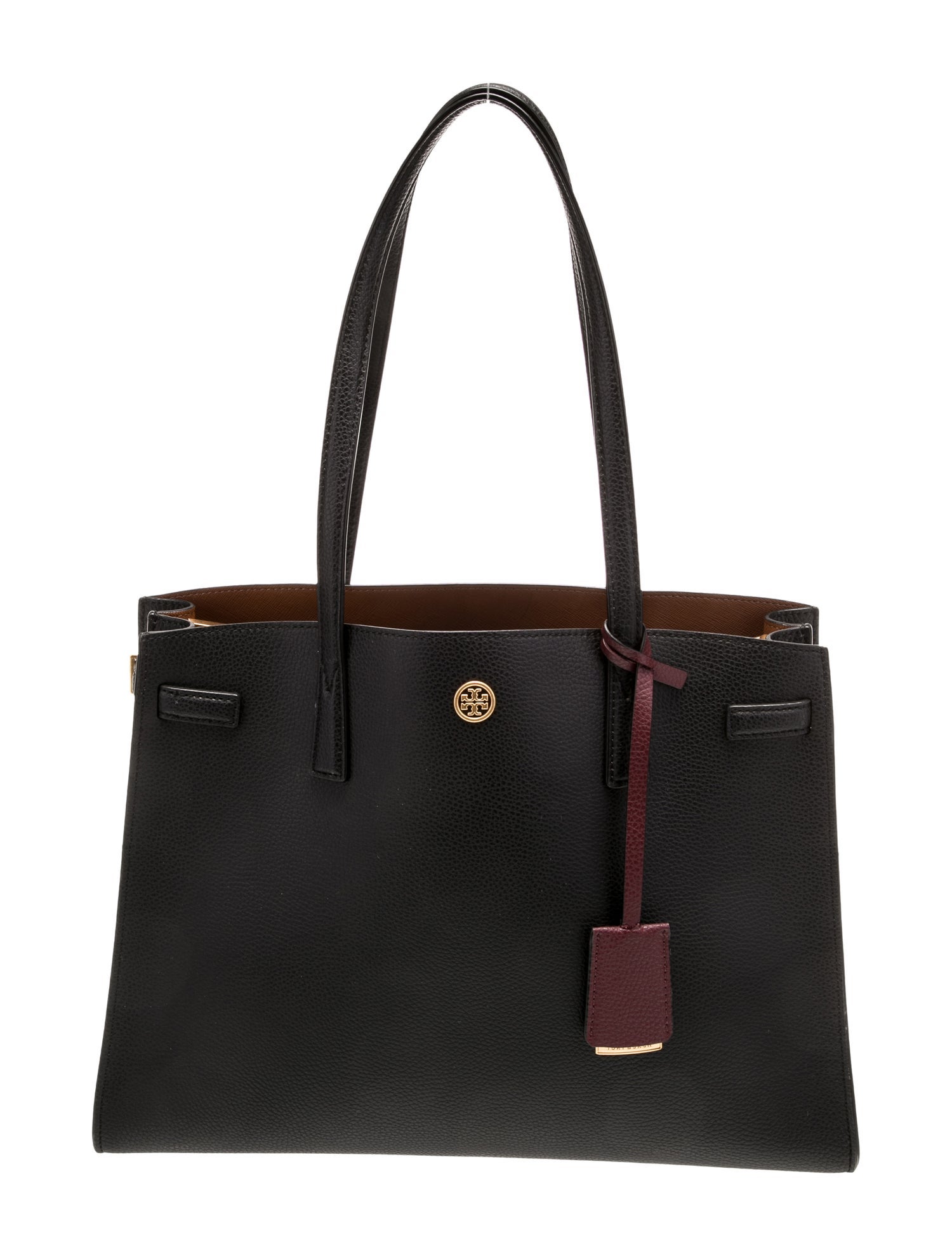 Tory Burch Leather Tote - Black Totes, Handbags - WTO703988 | The RealReal