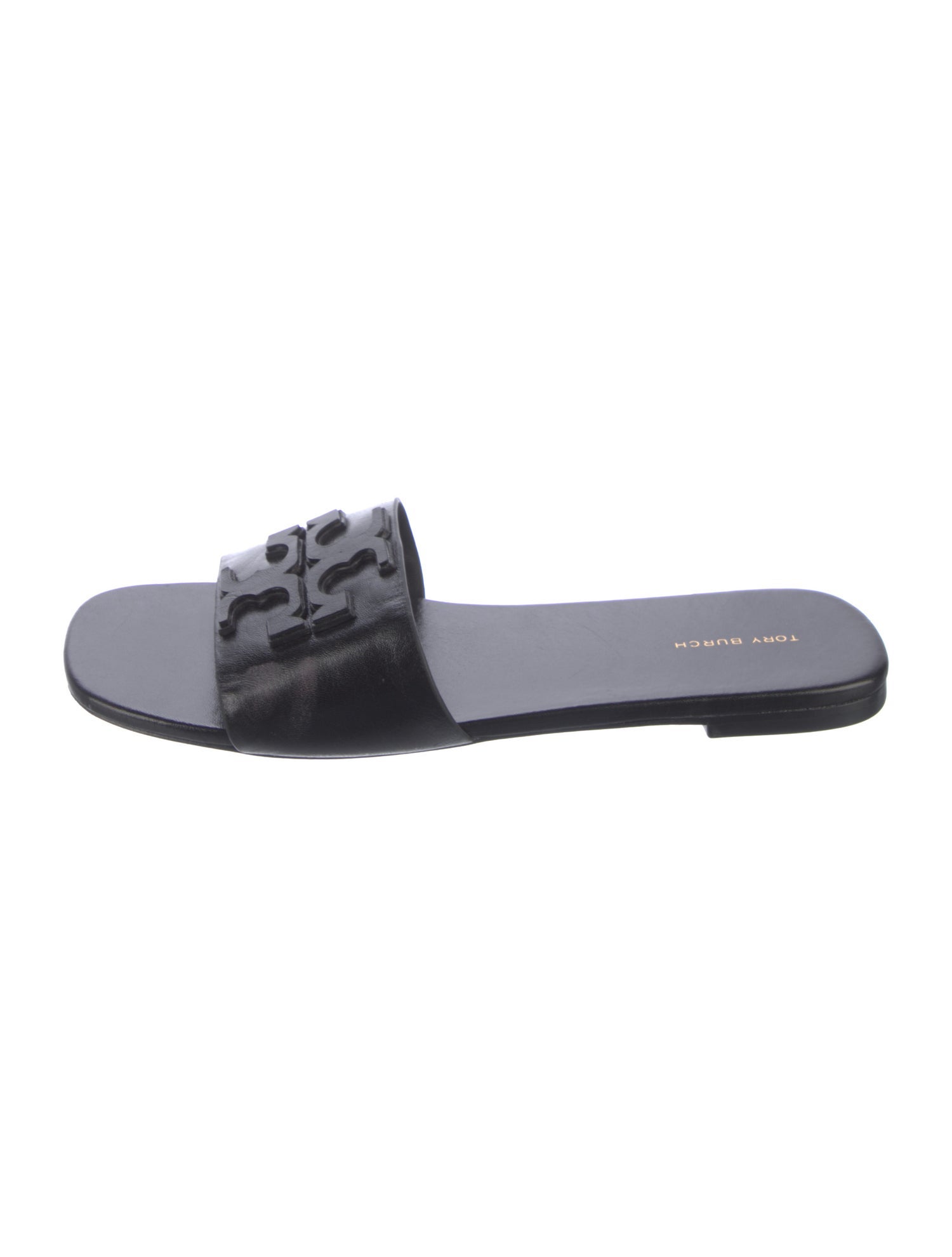 Tory Burch Leather Slides - Black Sandals, Shoes - WTO711503 | The RealReal