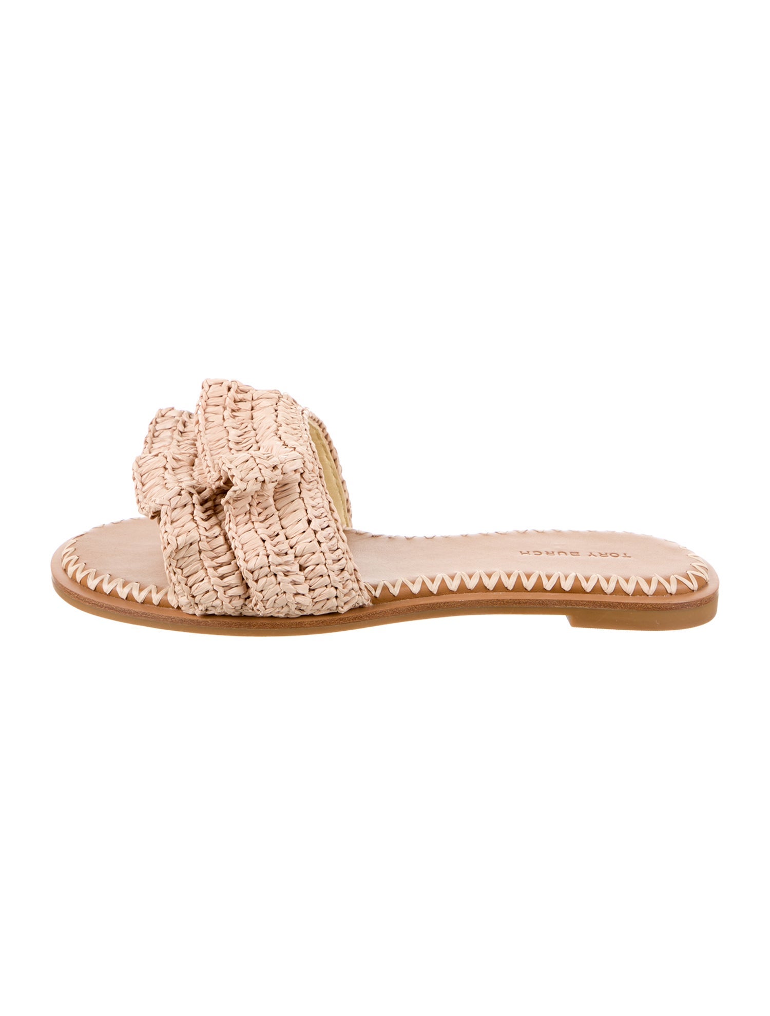 Tory Burch Raffia Slides - Neutrals Sandals, Shoes - WTO723355 | The ...