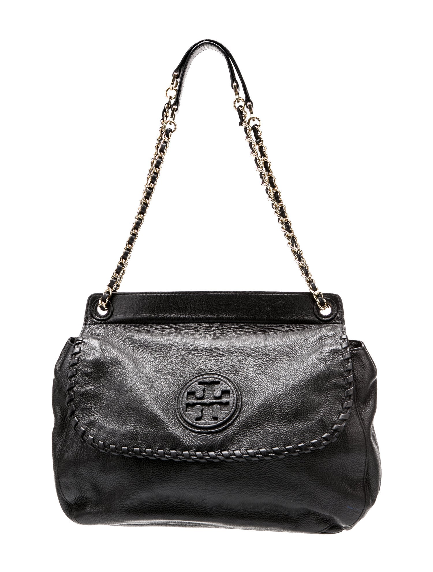 Tory Burch Leather Shoulder Bag - Black Shoulder Bags, Handbags ...