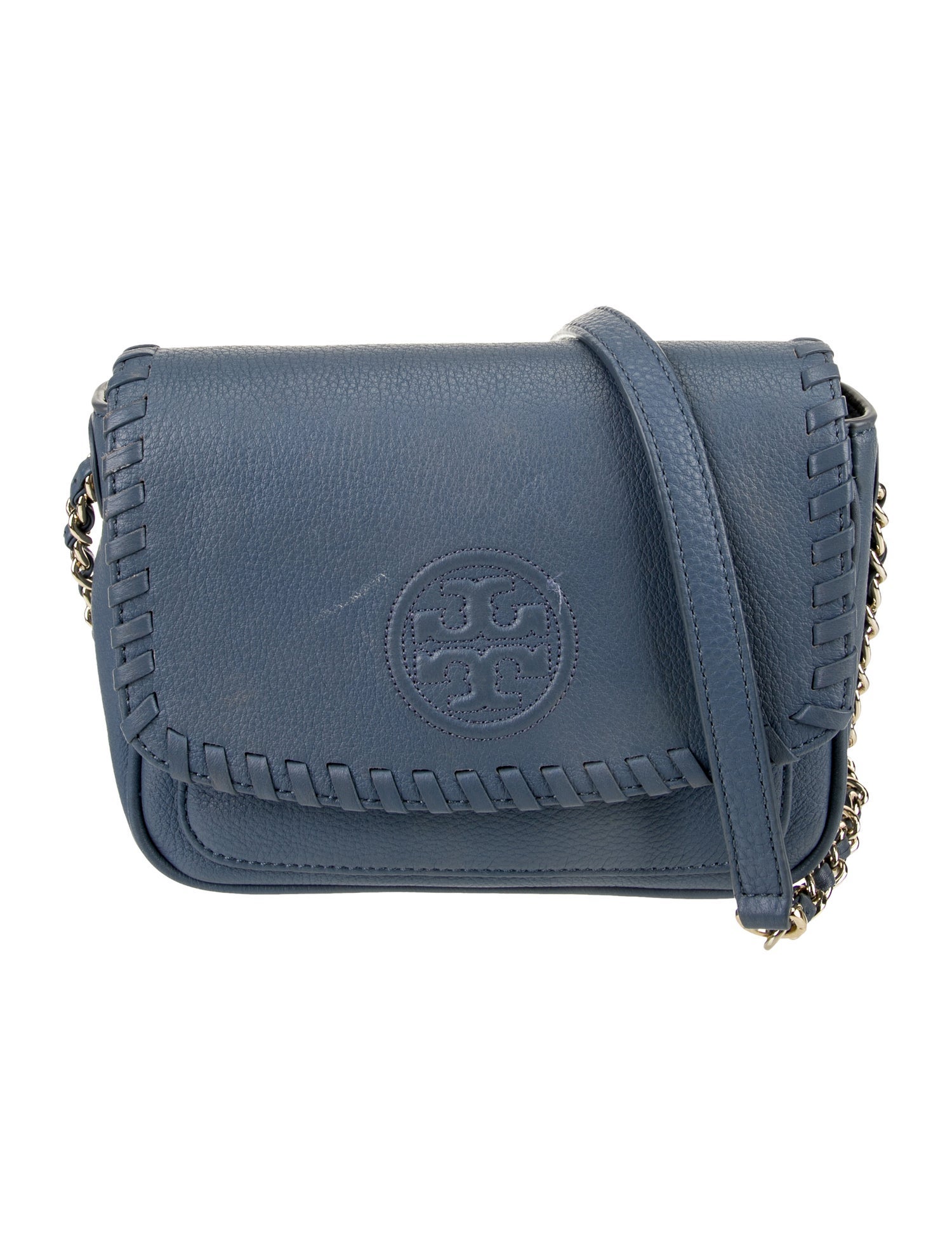 Tory Burch Leather Crossbody Bag - Blue Crossbody Bags, Handbags ...