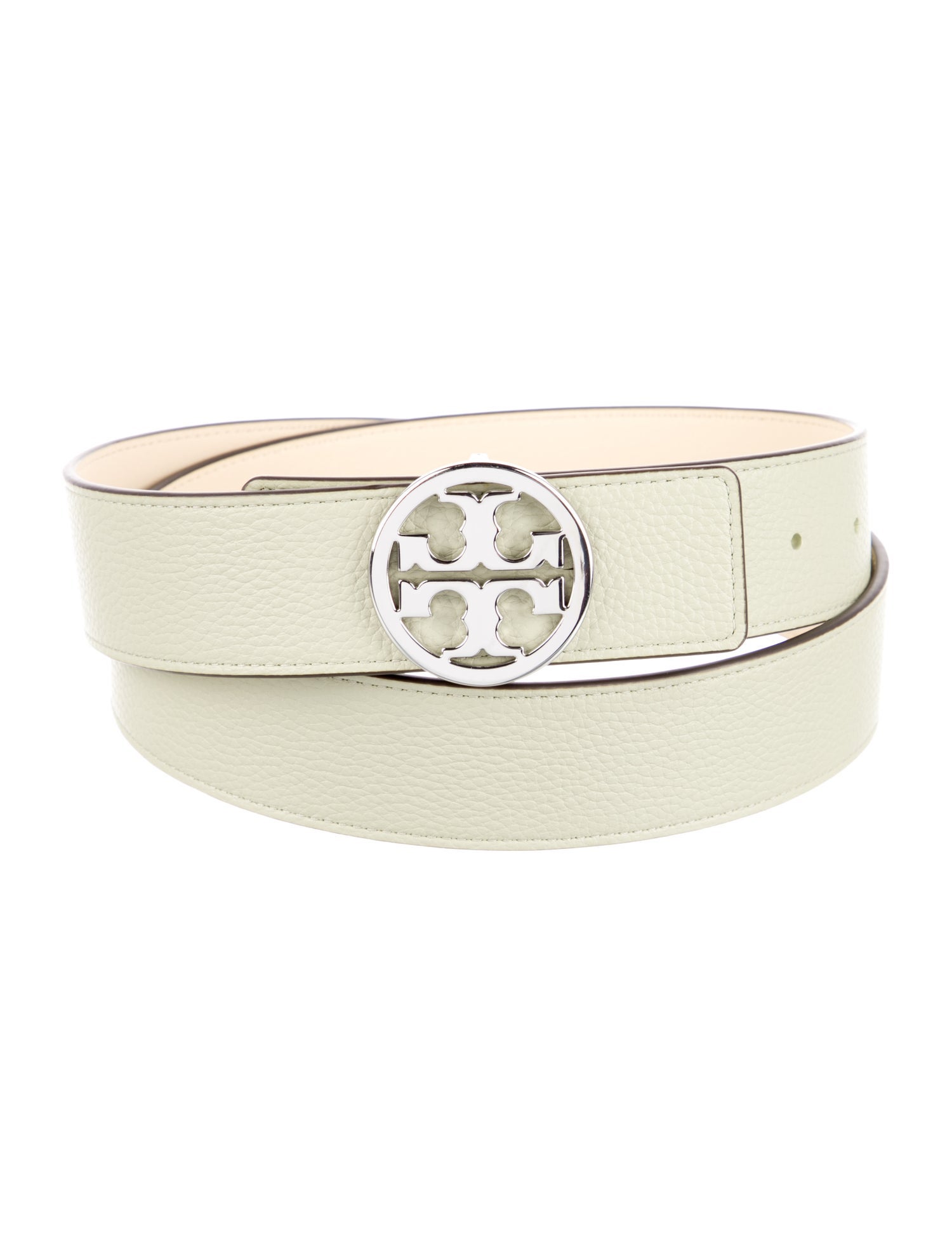 Tory Burch Signature Logo Leather Belt - Green Belts, Accessories ...
