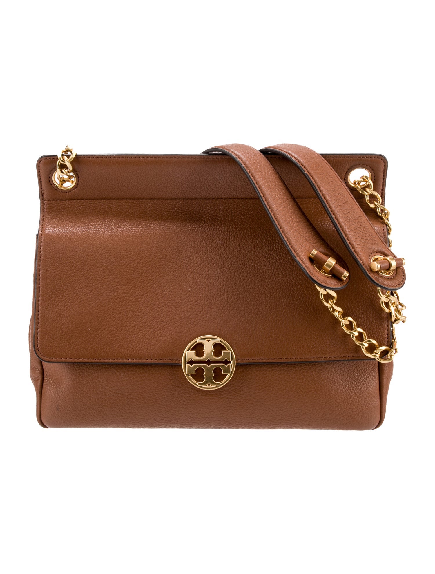 Tory Burch Leather Shoulder Bag - Brown Shoulder Bags, Handbags ...