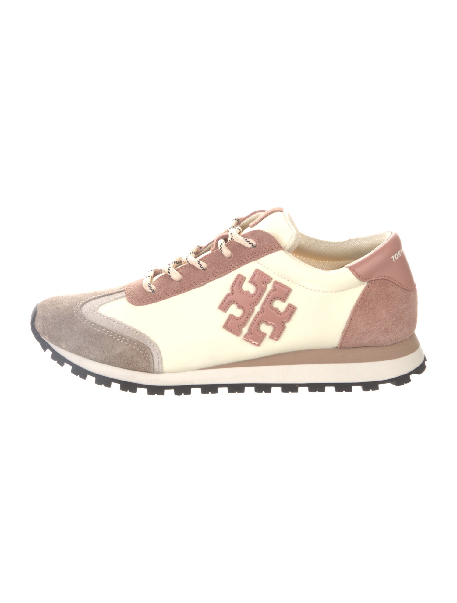 Tory Burch Signature Logo Leather Sneakers - Neutrals Sneakers, Shoes ...