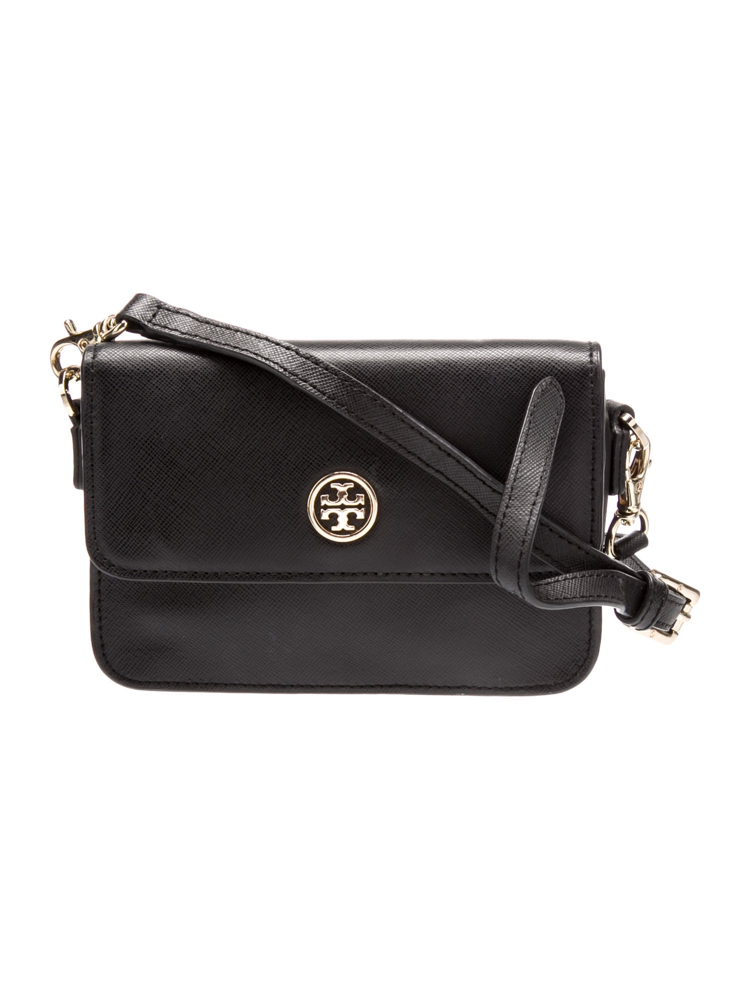 Tory Burch Saffiano Leather Crossbody Bag - Black Crossbody Bags ...