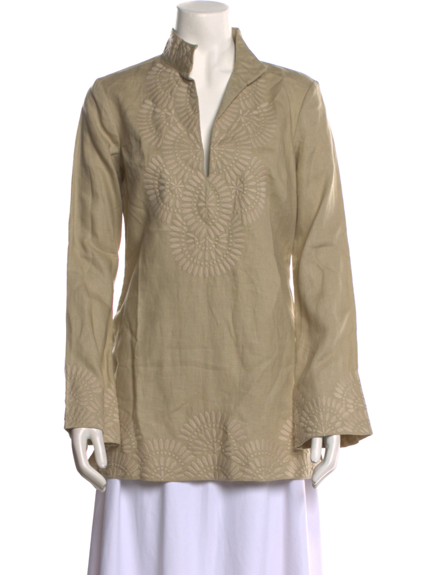 Tory Burch Linen V-Neck Tunic w/ Tags - Neutrals Tops, Clothing ...