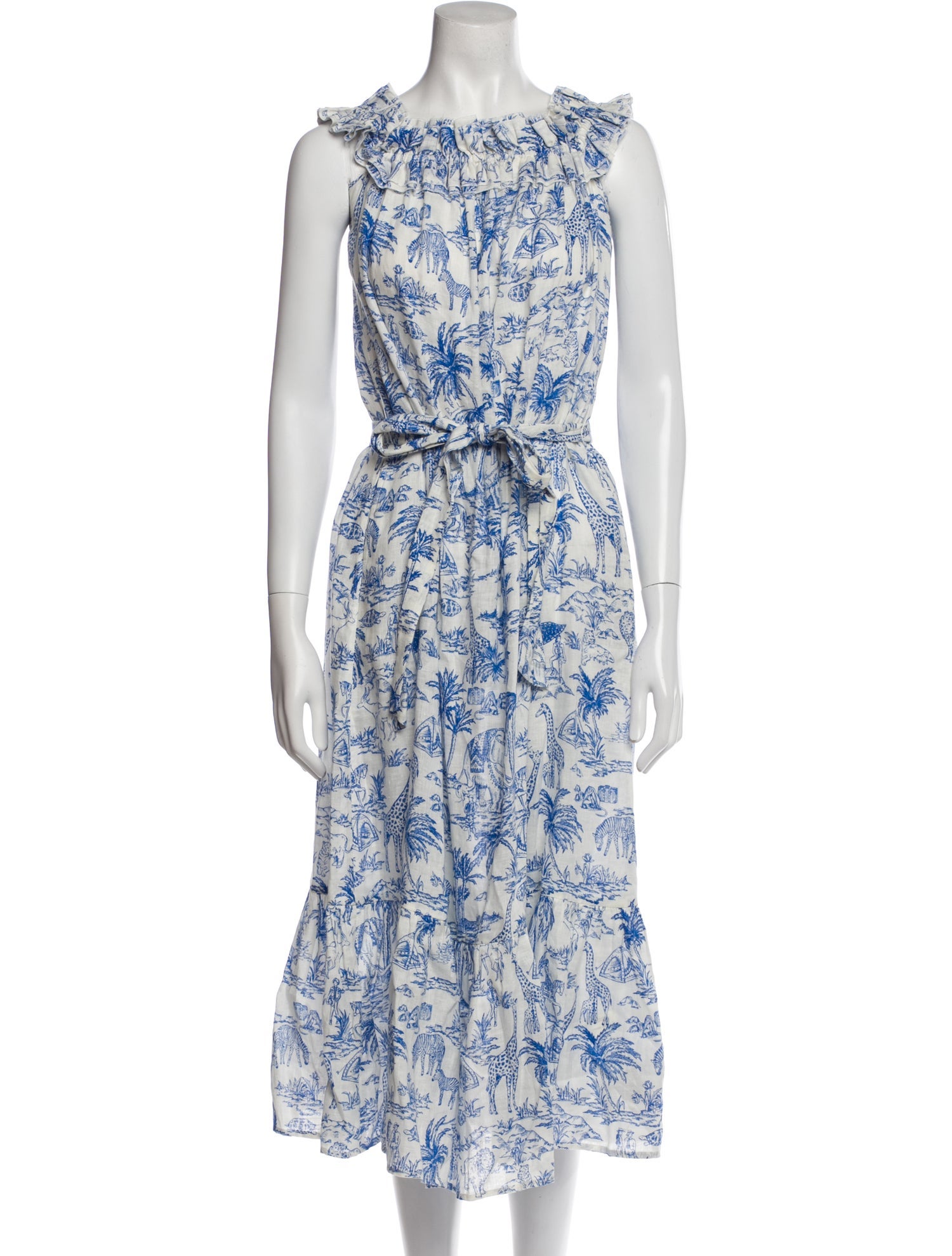 Tory Burch Linen Long Dress - Blue Dresses, Clothing - WTO743705 | The ...