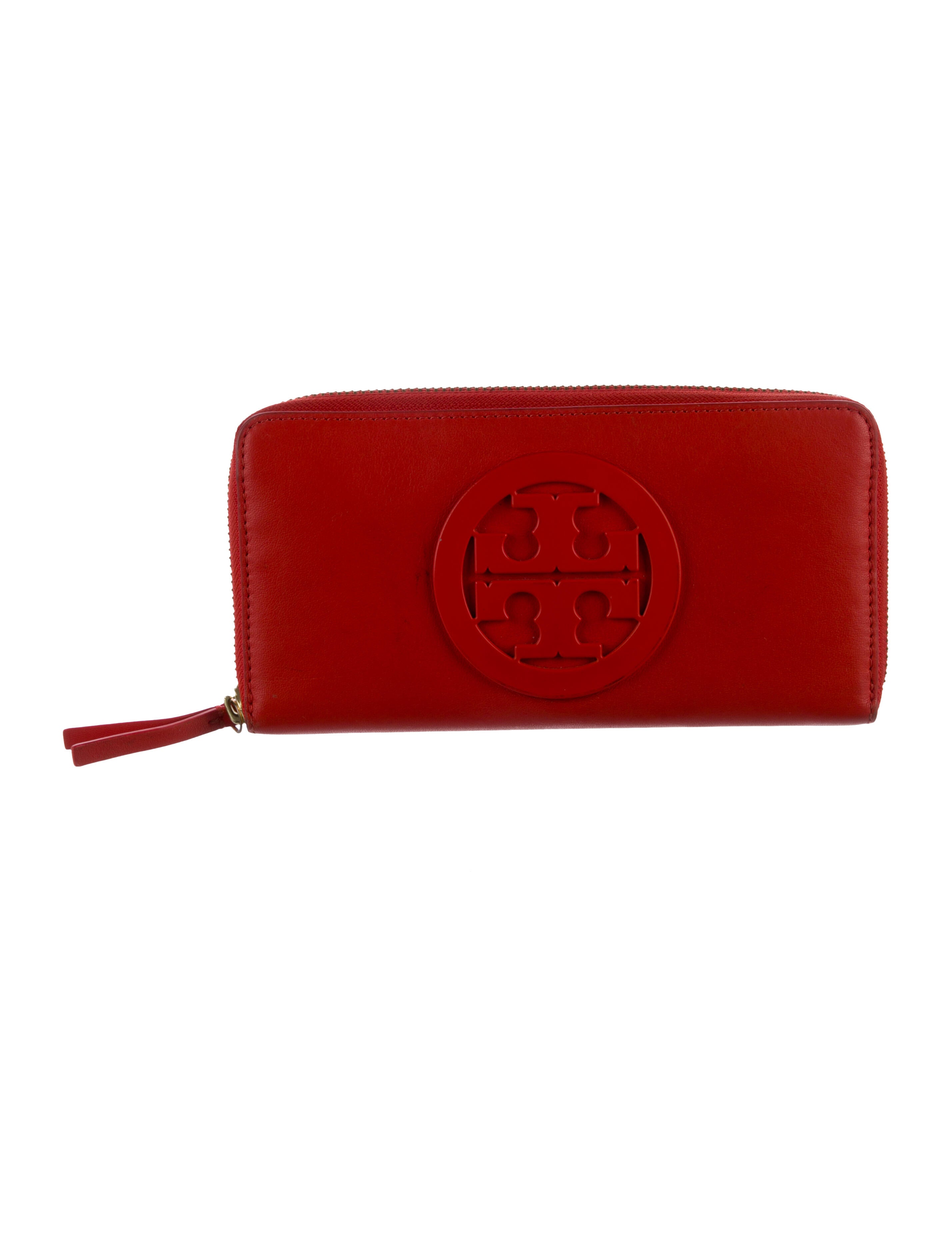 Tory Burch 457175 Patent Leather Continental Wallet - Orange Wallets ...