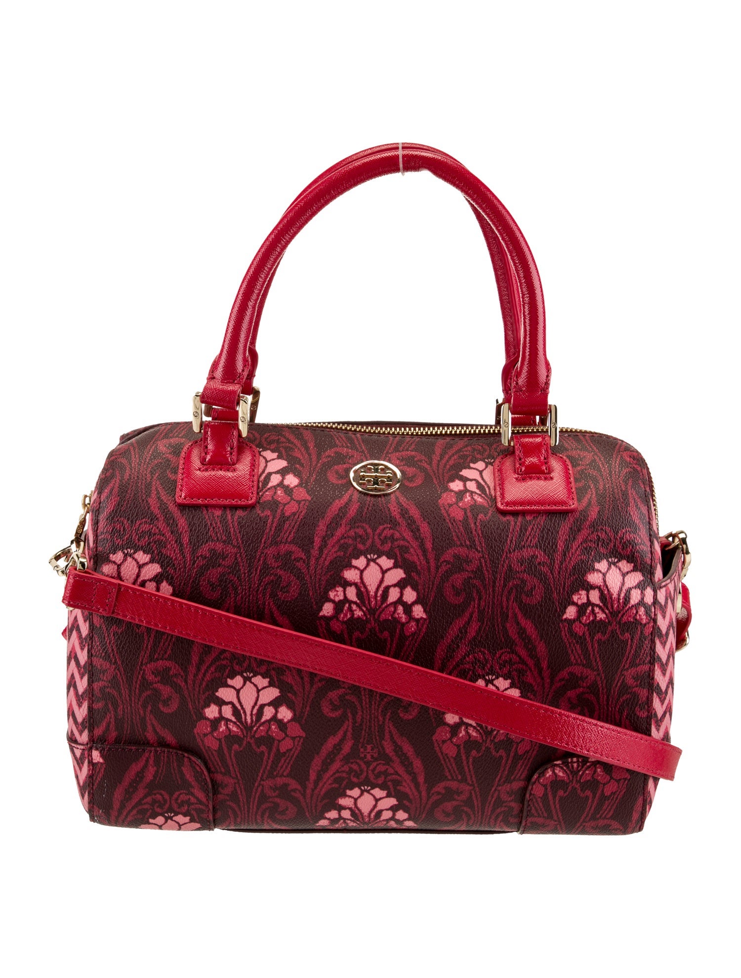 Tory Burch PVC Top Handle Bag - Burgundy Handle Bags, Handbags ...