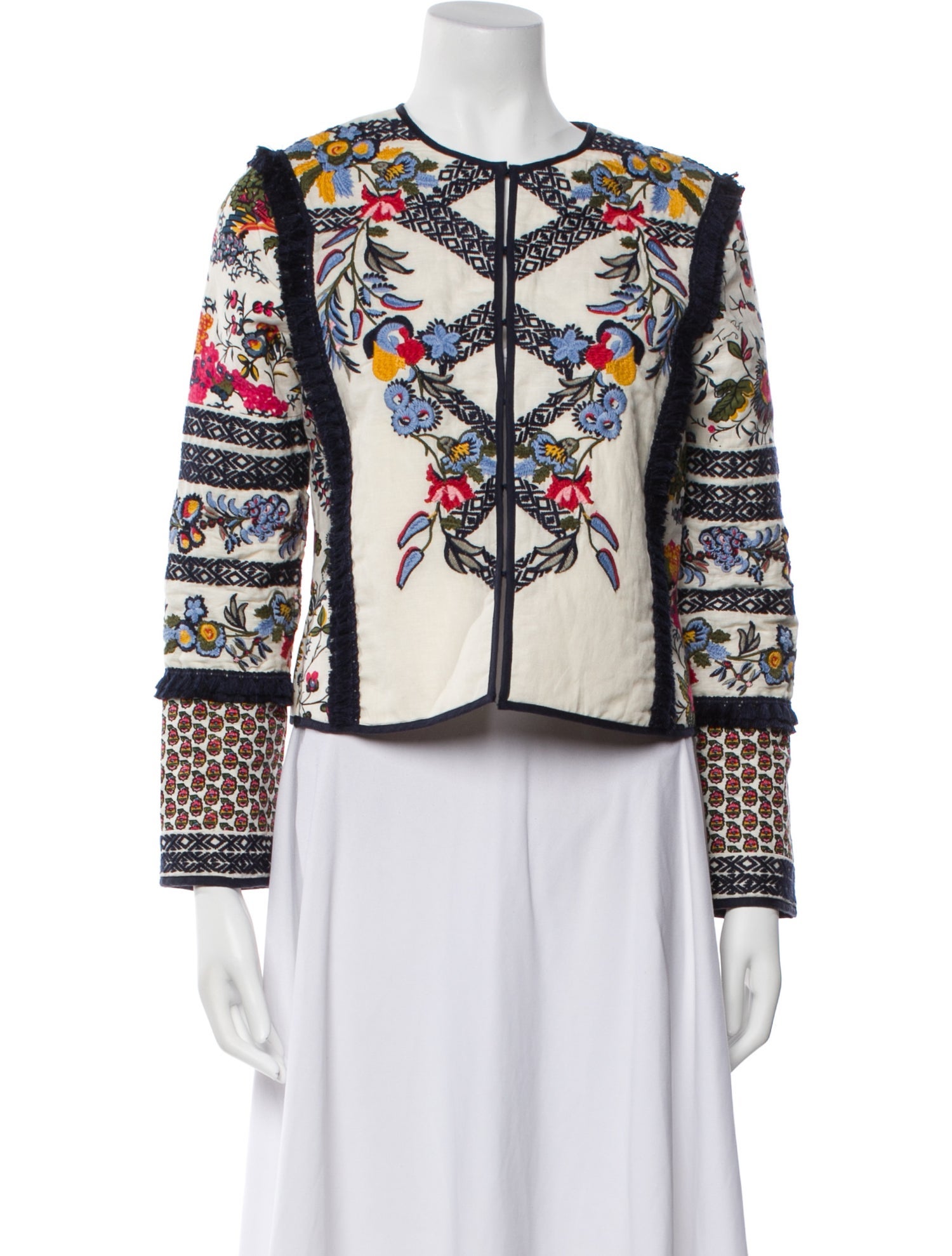 Tory Burch Linen Printed Evening Jacket - Neutrals Jackets, Clothing ...