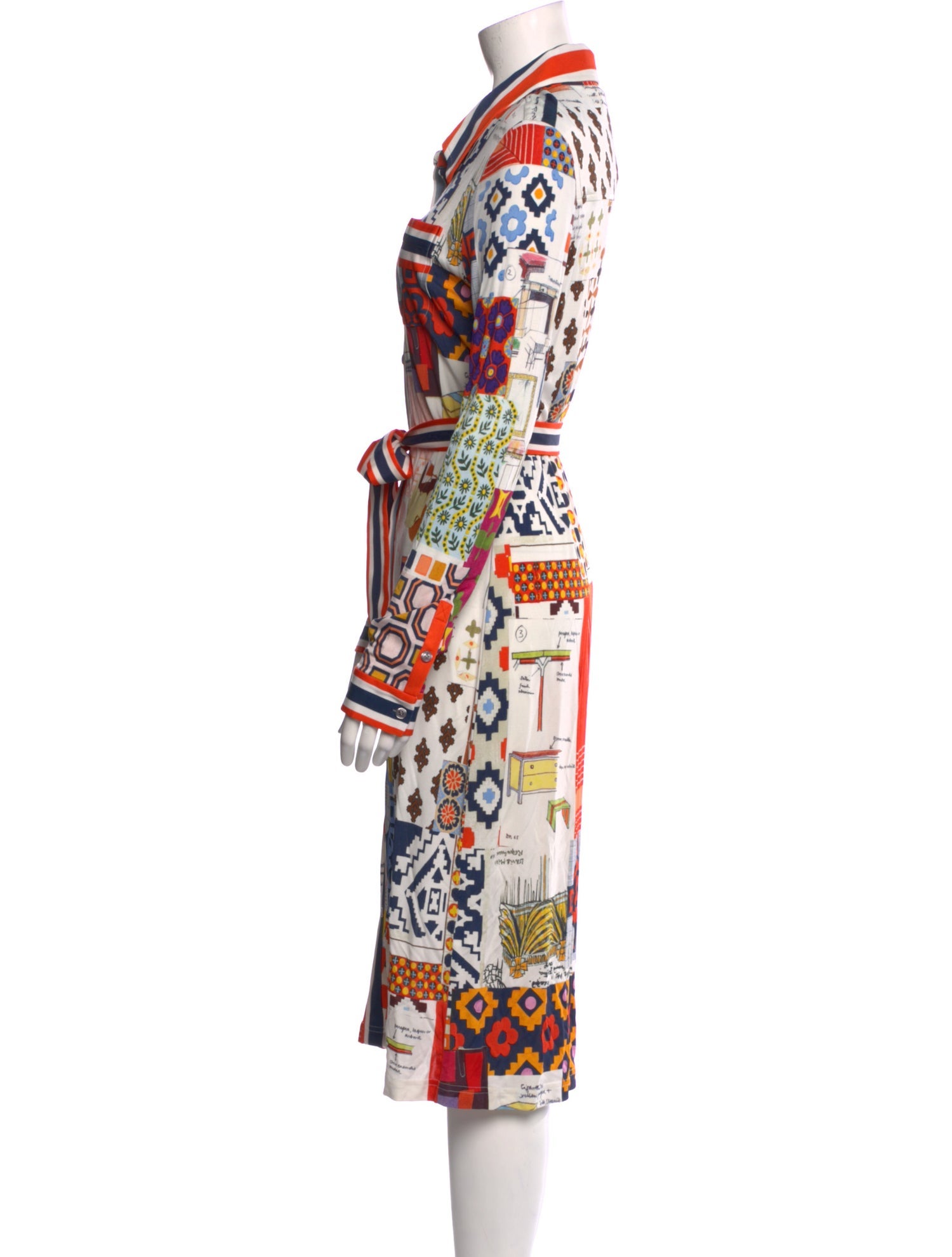 Tory Burch Printed Midi Length Dress w/ Tags - White Dresses, Clothing ...