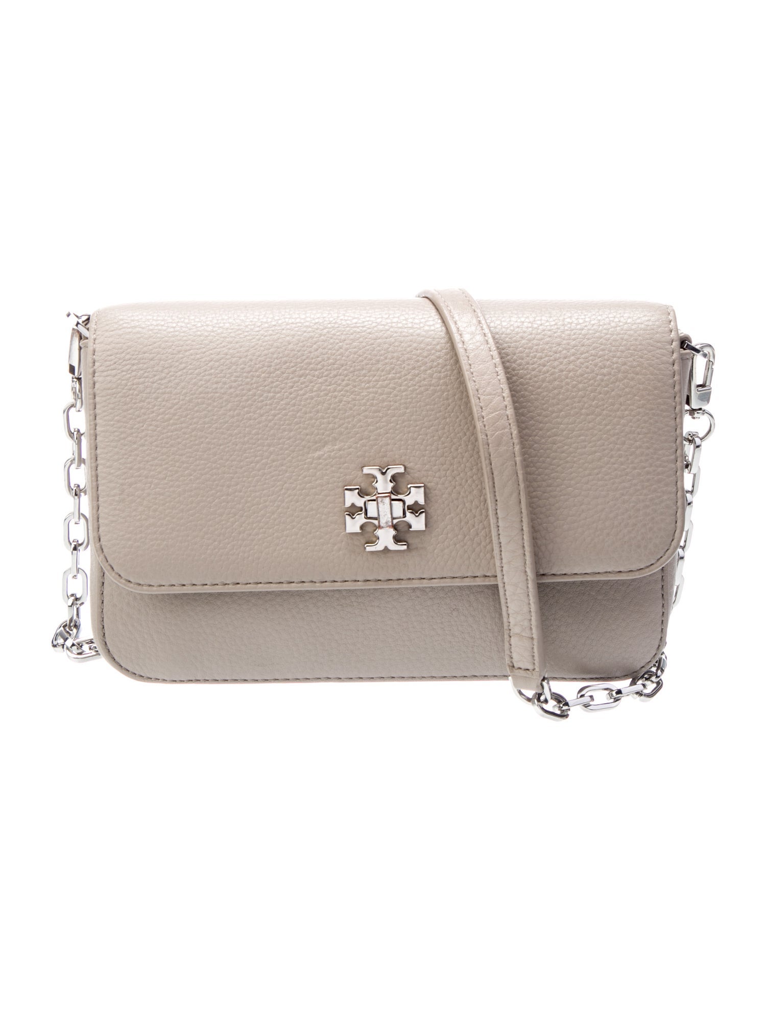 Tory Burch Leather Crossbody Bag - Grey Crossbody Bags, Handbags ...