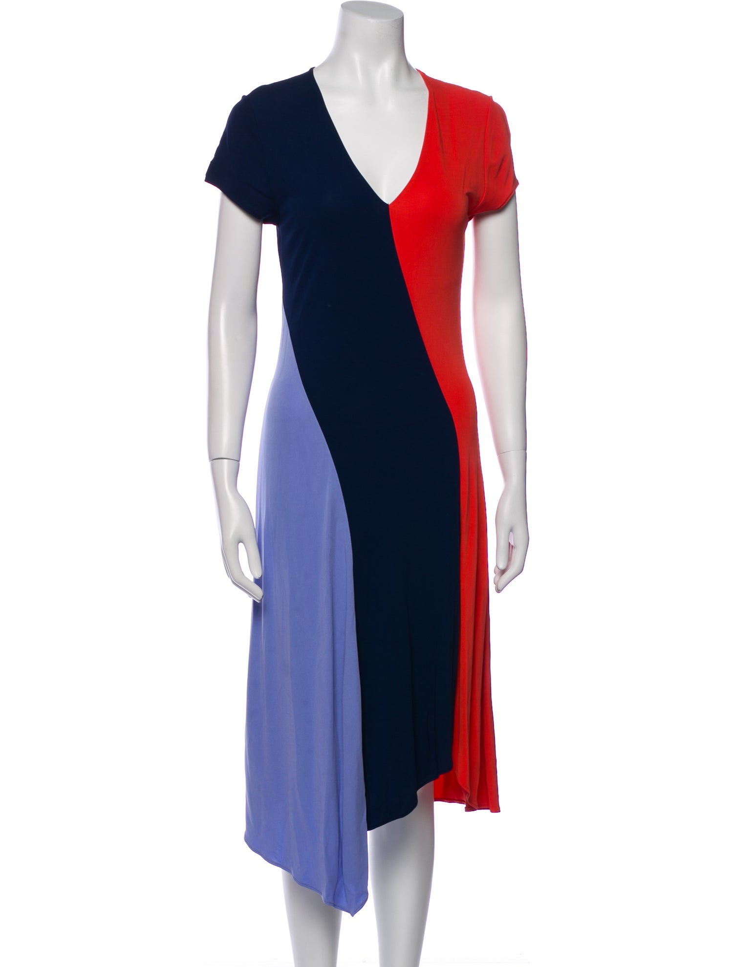 Tory Burch Colorblock Pattern Mini Dress - Blue Dresses, Clothing ...