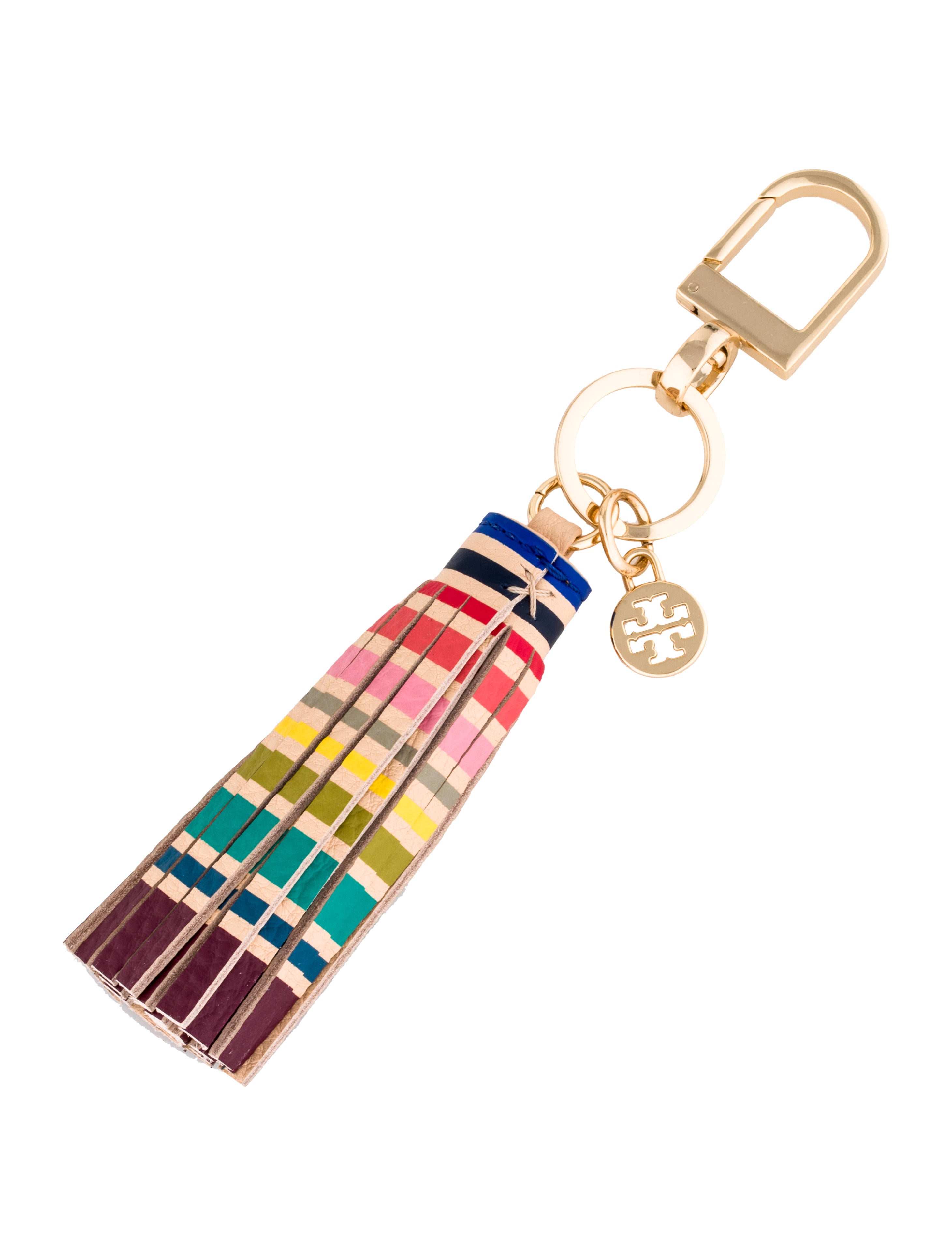 Tory Burch Multicolor Tassel Keychain w/ Tags - Gold Keychains ...