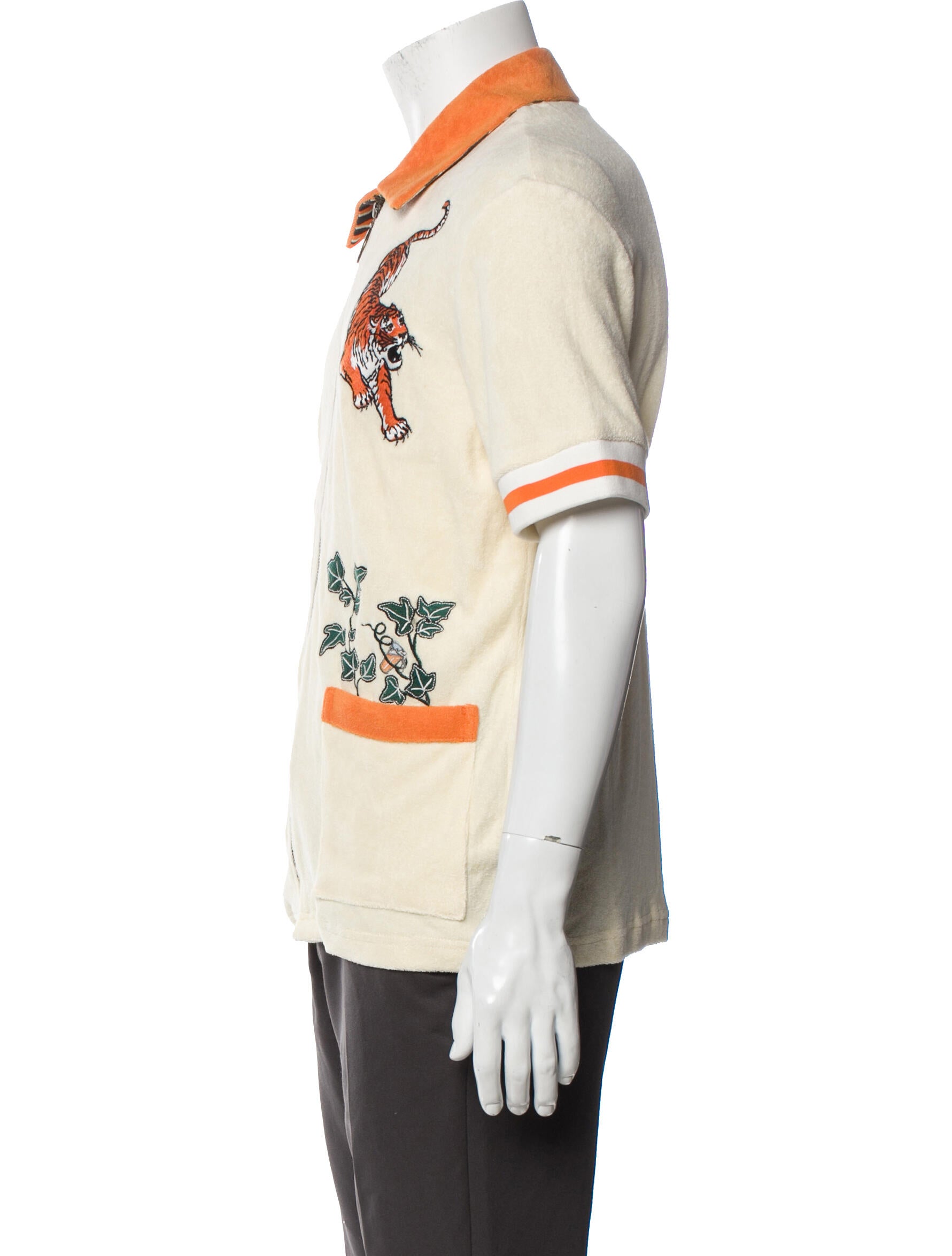 Tombolo Floral Print Short Sleeve Shirt - Neutrals Casual Shirts ...