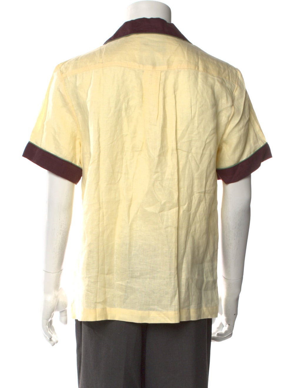 Tombolo Linen Graphic Print Shirt - Yellow Casual Shirts, Clothing ...