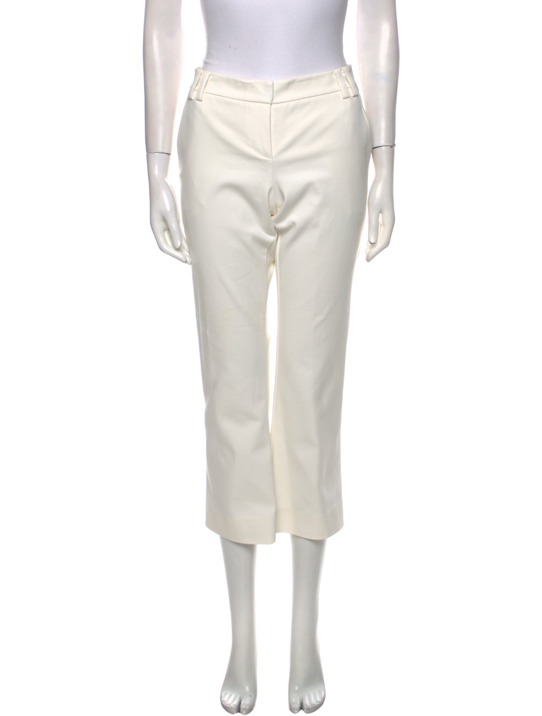Tamara Mellon Straight Leg Pants - White, 8.5" Rise Pants, Clothing ...