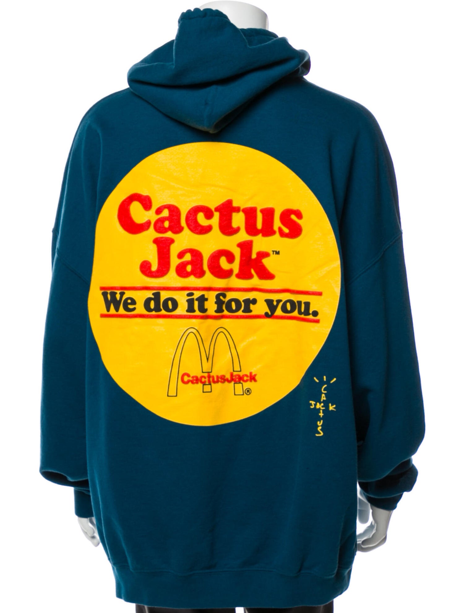 Travis Scott Graphic Print Crew Neck Hoodie - Blue Sweatshirts ...