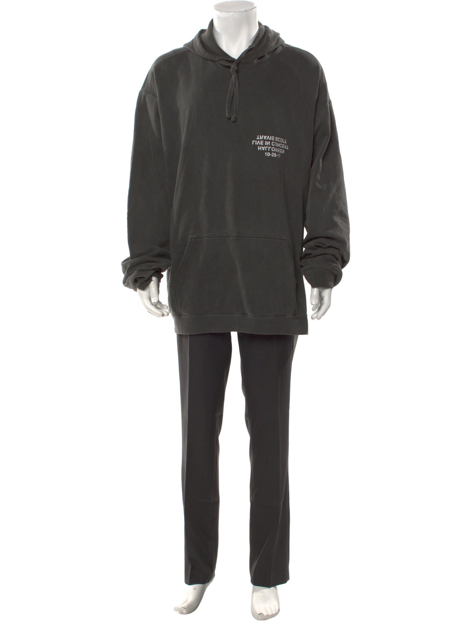 Travis Scott Graphic Print Crew Neck Sweatshirt - Grey Sweatshirts ...