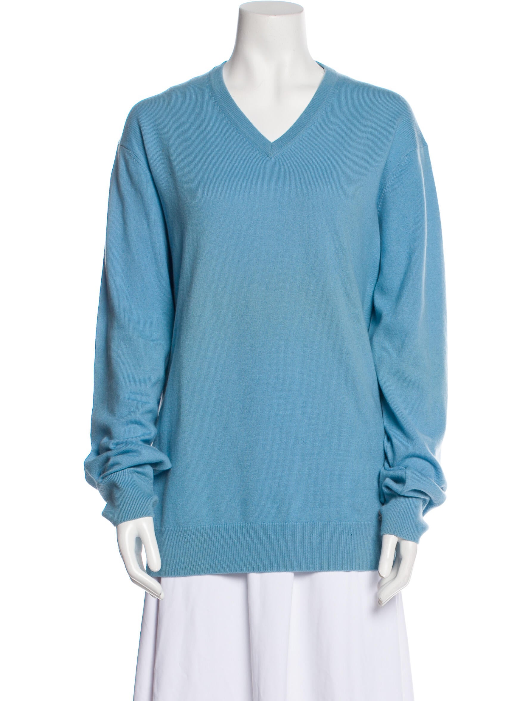 TSE Cashmere V-Neck Sweater - Blue Knitwear, Clothing - WTS32215 | The ...