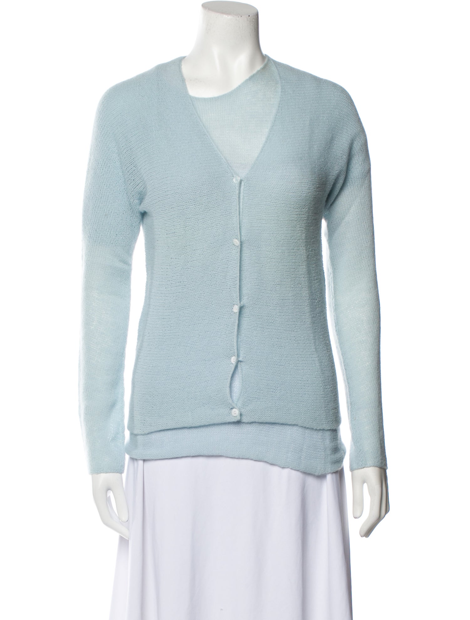 TSE Cashmere V-Neck Sweater - Blue Knitwear, Clothing - WTS33704 | The ...