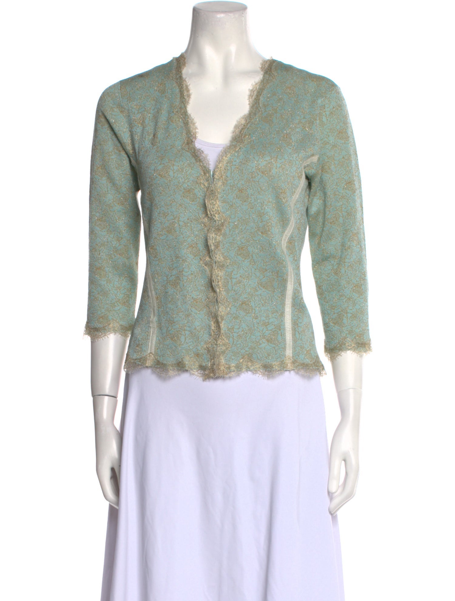 TSE Silk V-Neck Sweater - Green Knitwear, Clothing - WTS35962 | The ...