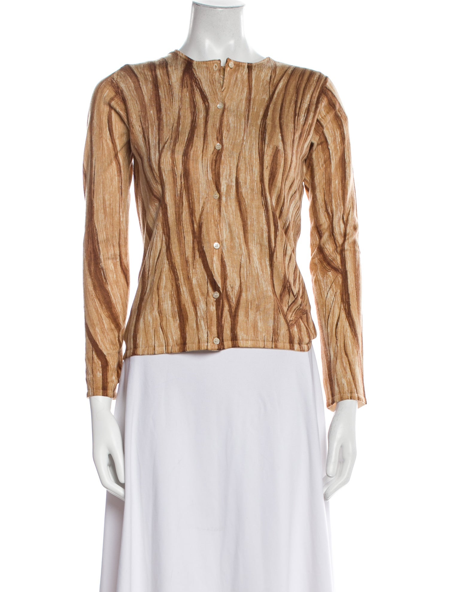 TSE Silk Animal Print Sweater - Neutrals Knitwear, Clothing - WTS36395 ...