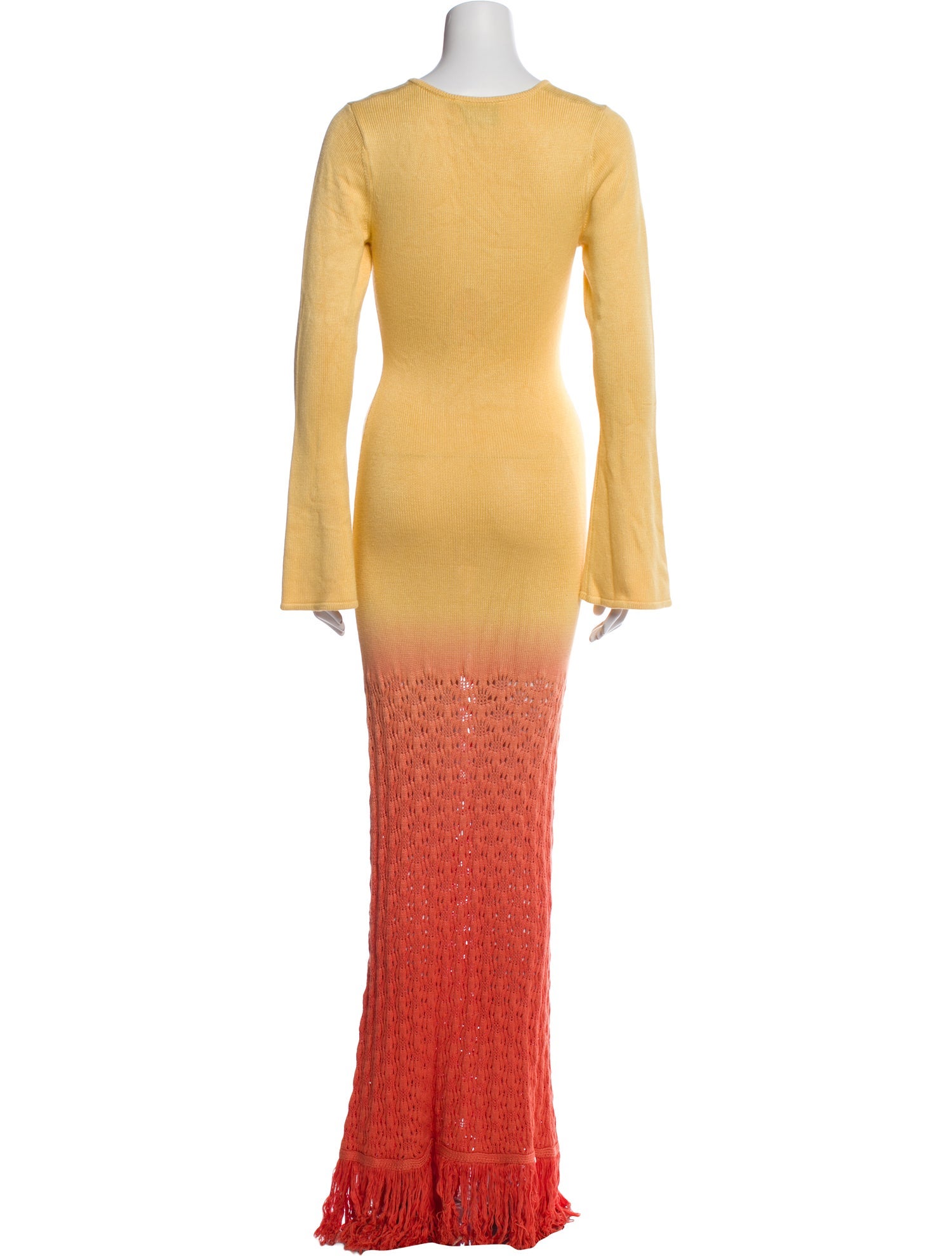The Wolf Gang Colorblock Pattern Long Dress - Yellow Dresses, Clothing ...
