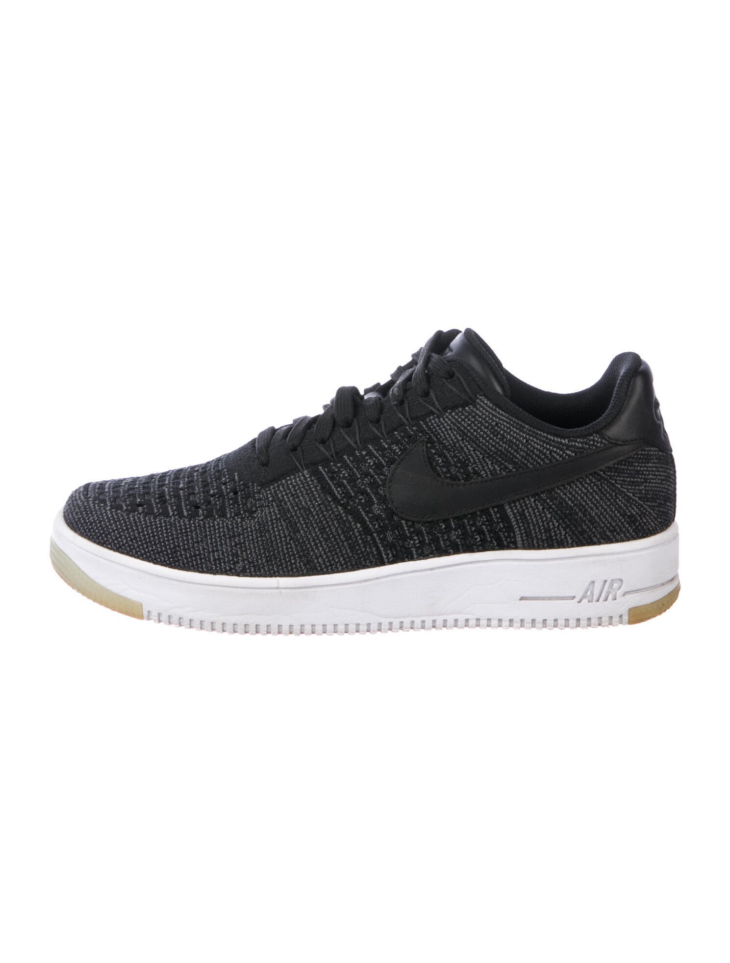 Nike Air Force 1 Flyknit Low Black White Chunky Sneakers - Black ...